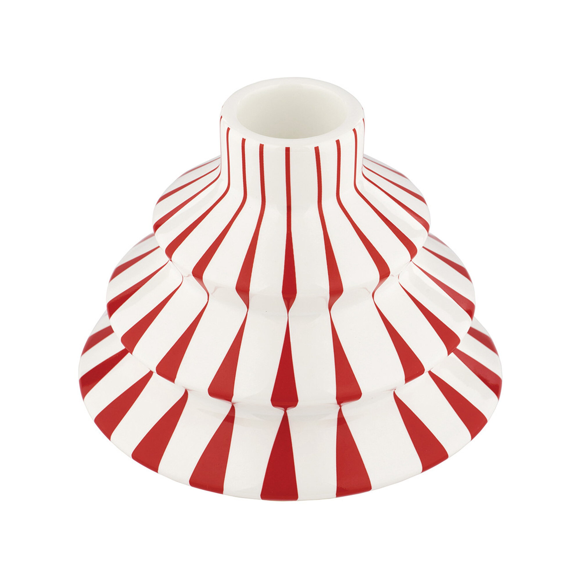 Alessi Delight candlestick, white - red - gold | Finnish Design Shop NL