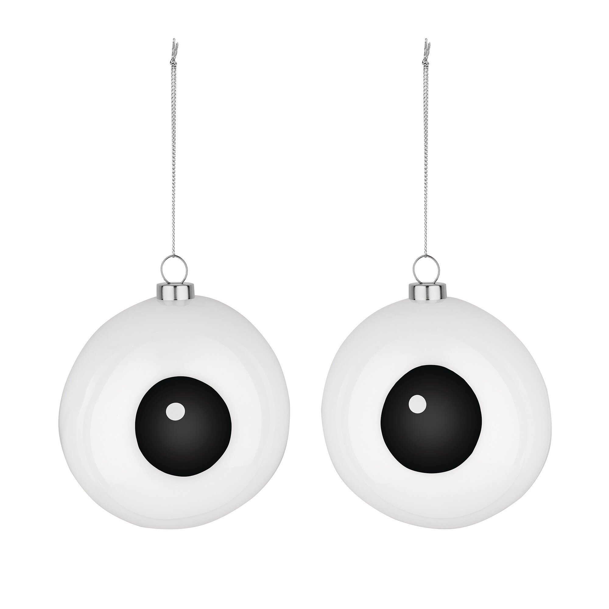 Alessi Carol Treebies ornaments, set of 2, white - black | Finnish ...