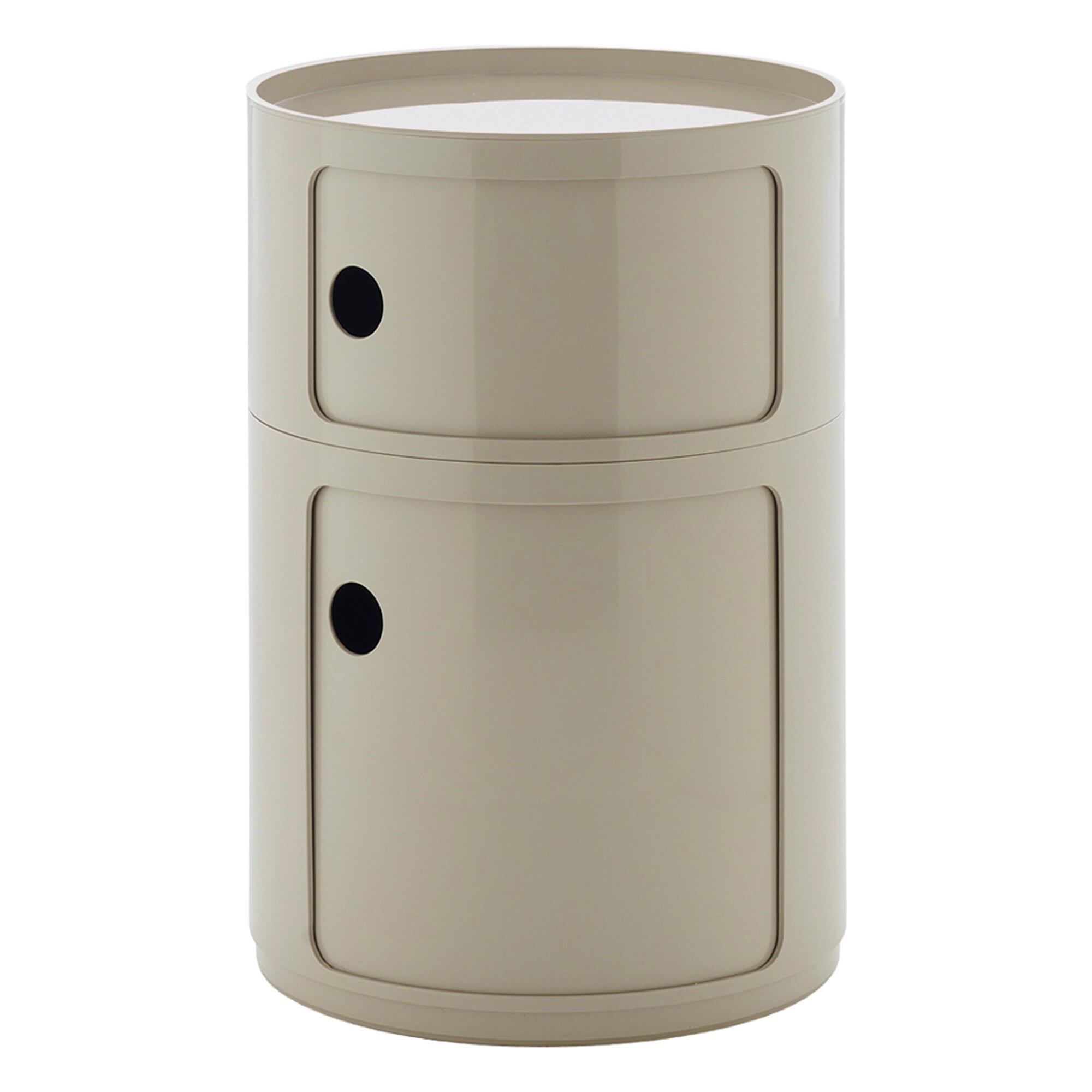 Kartell Componibili Big storage unit, 2 modules, taupe | Finnish Design ...