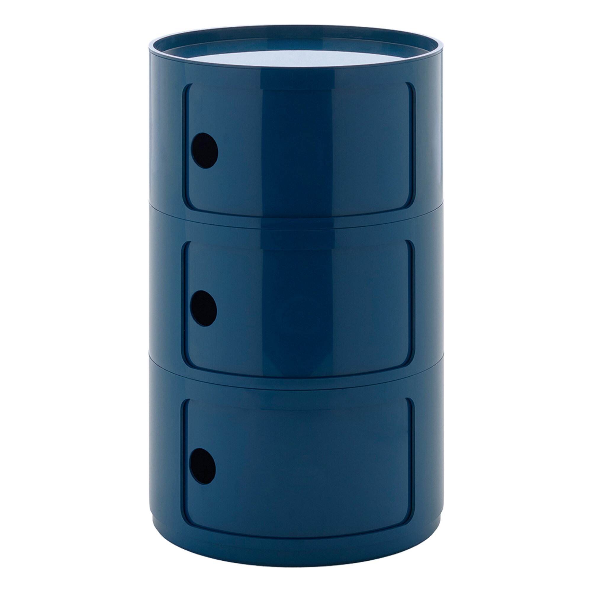 Kartell Componibili Big storage unit, 3 modules, blue | Finnish Design Shop