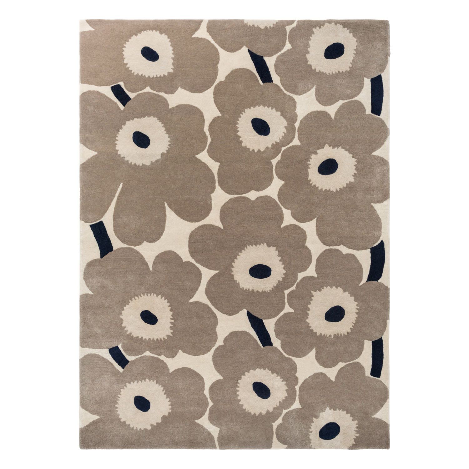 Marimekko Unikko rug, greige | Finnish Design Shop