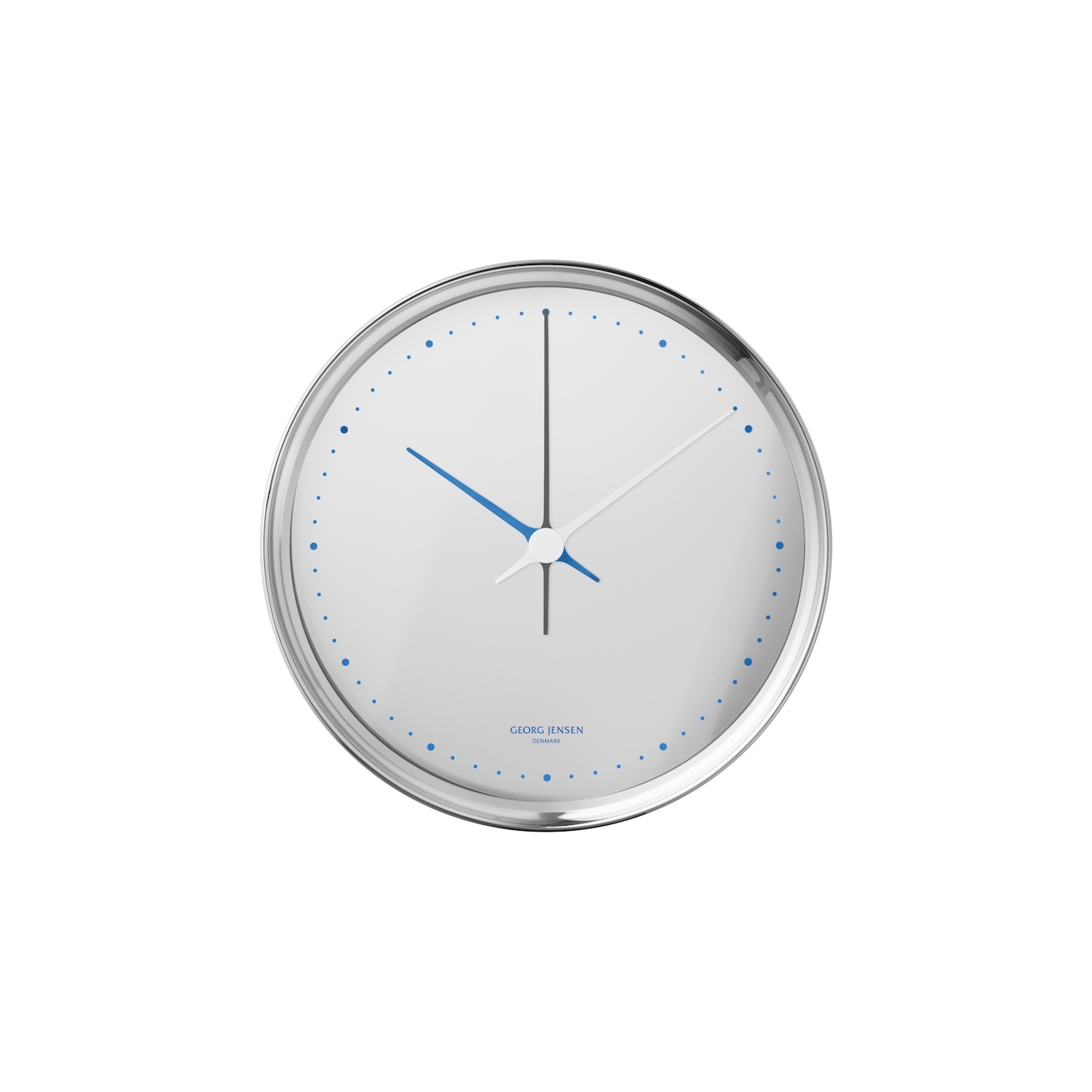 Georg Jensen Henning Koppel wall clock, 22 cm, polished stainless steel ...