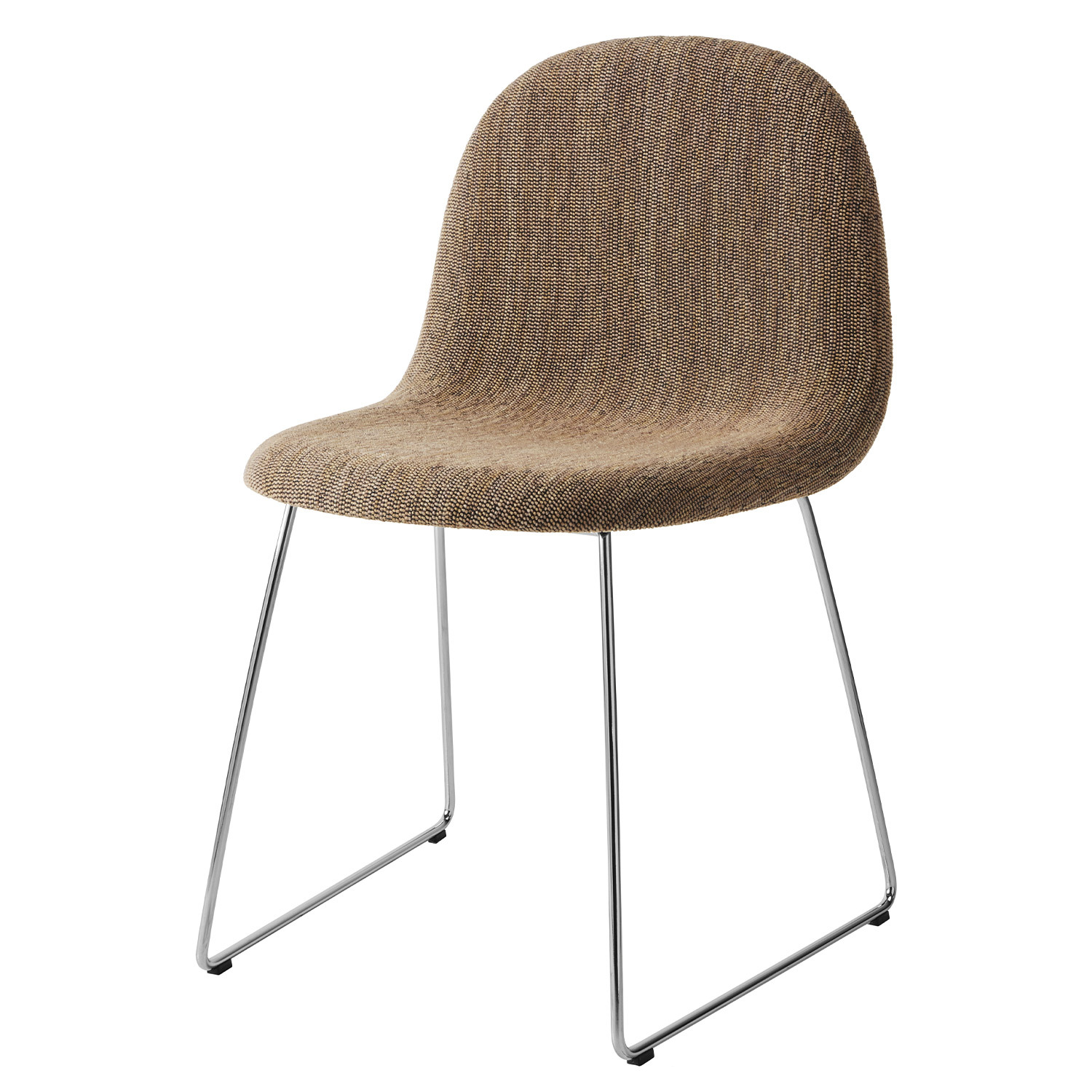 GUBI 3D dining chair, sledge base, stainless steel - Bouclé 005 ...