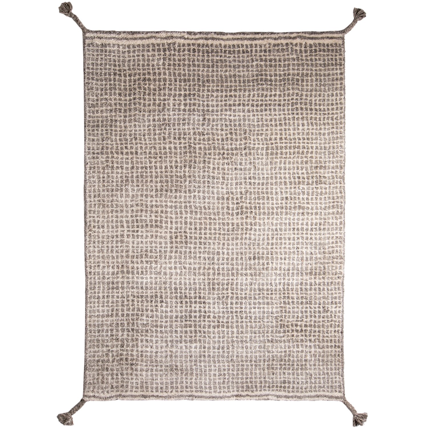 Woodnotes Grid rug, white - light grey | Finnish Design Shop