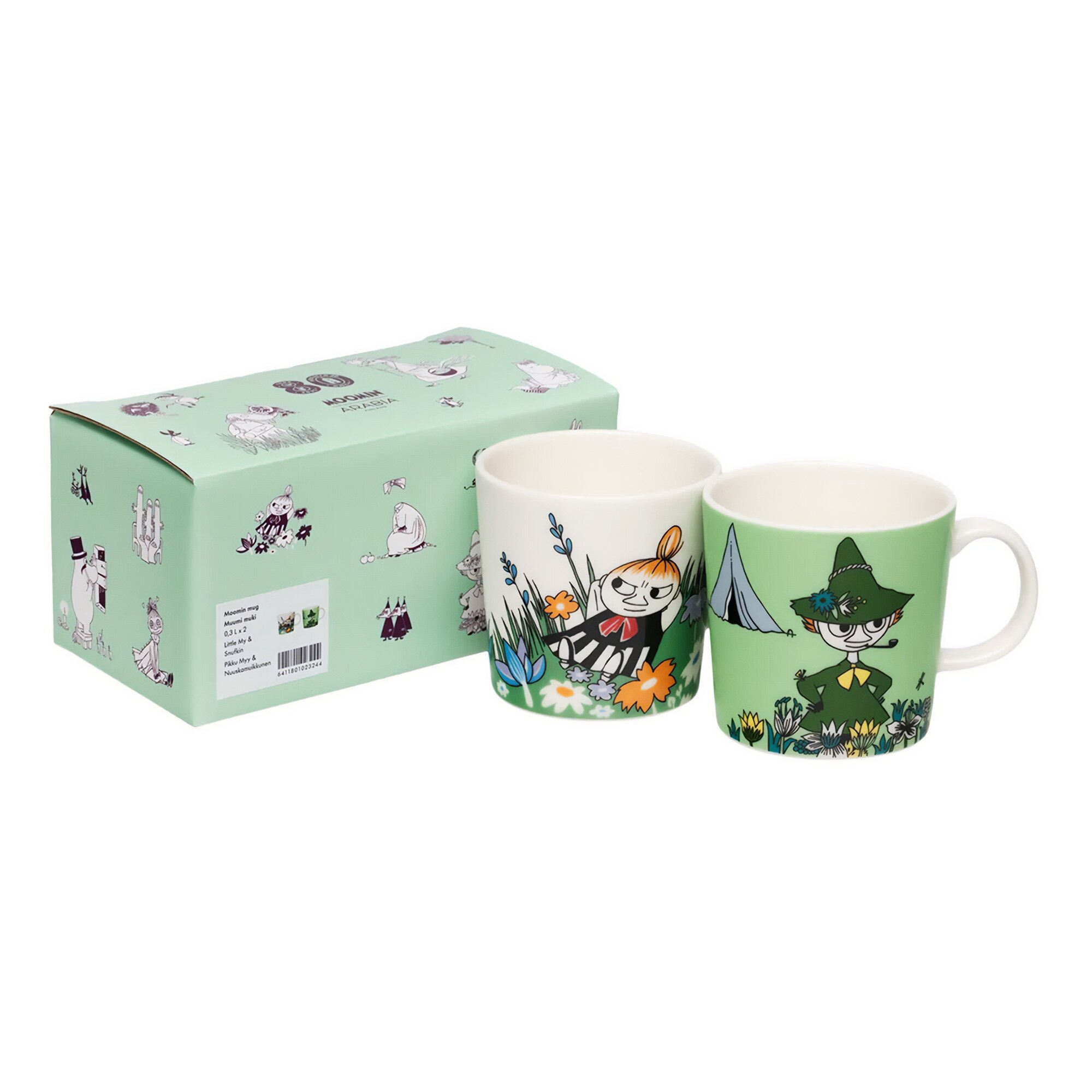 Moomin Arabia Muumi muki, 0,3 L, 2 kpl, Pikku Myy & Nuuskamuikkunen 80 ...