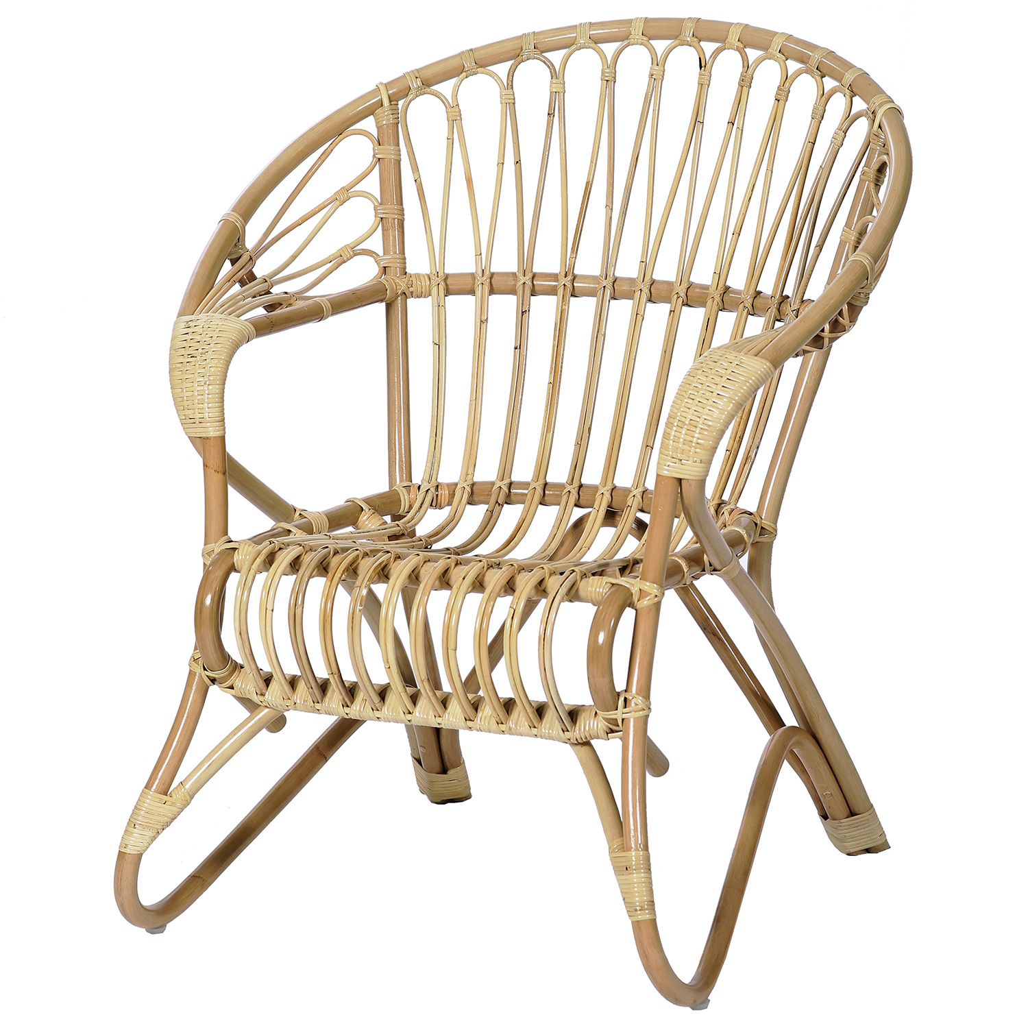 Parolan Rottinki Lumikenkä chair, low, natural | Finnish Design Shop