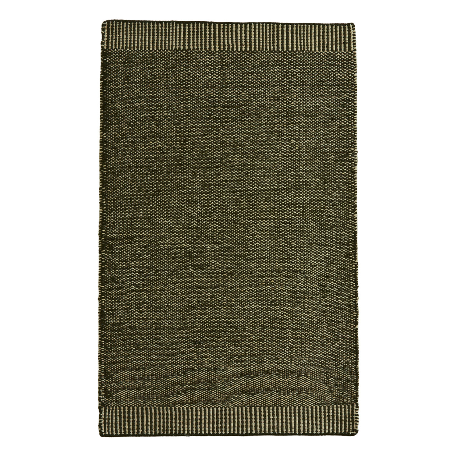 Woud Rombo rug, 90 x 140 cm, moss green | Finnish Design Shop