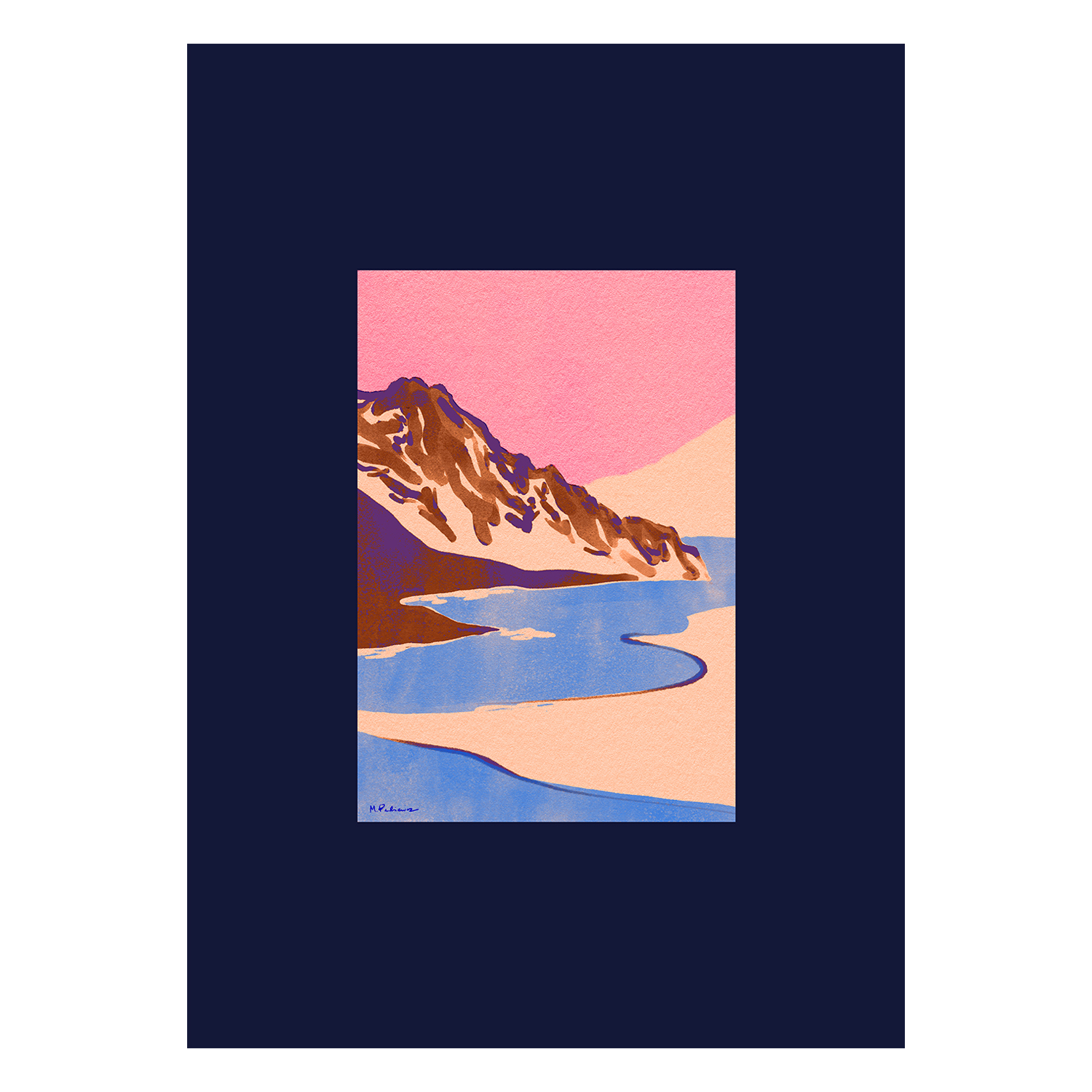 Paper Collective Blue Landscape juliste | Finnish Design Shop