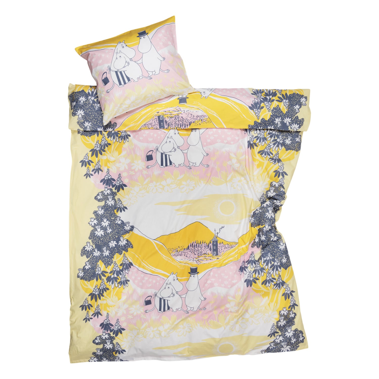 Moomin Arabia Muumi pussilakanasetti, 150 x 210 cm, Perheen parissa ...