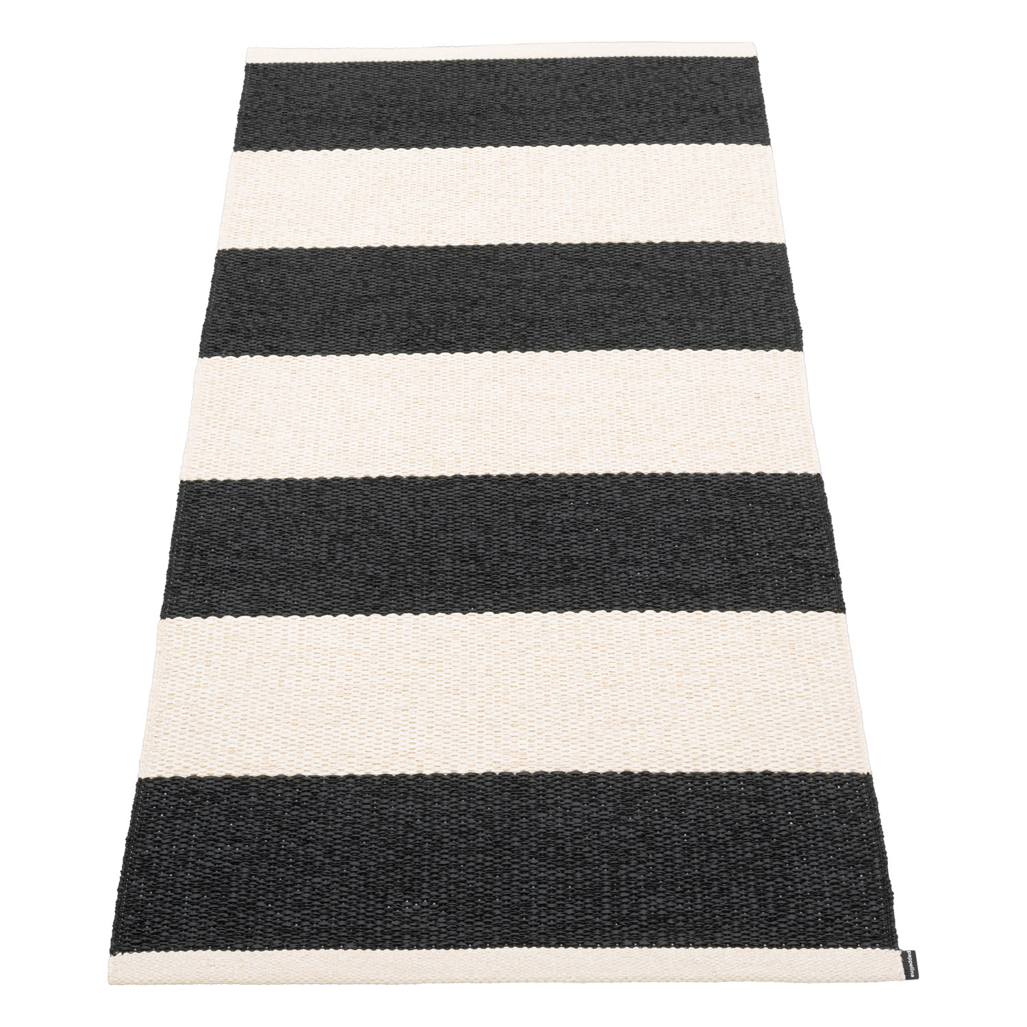 Pappelina Bob rug, 70 x 150 cm, black - vanilla | Finnish Design Shop