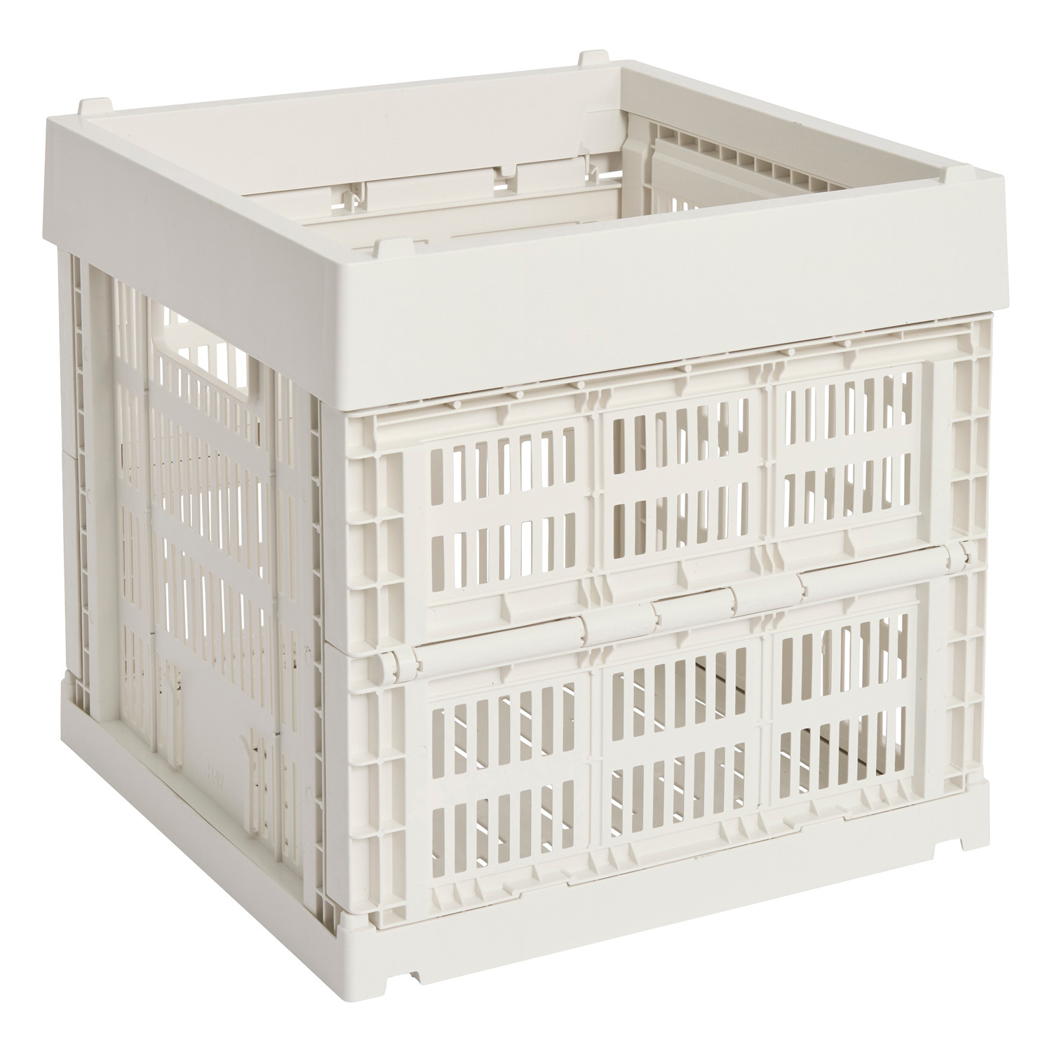 HAY Colour Crate, Cube, recycled plastic, off-white | Finnish Design Shop