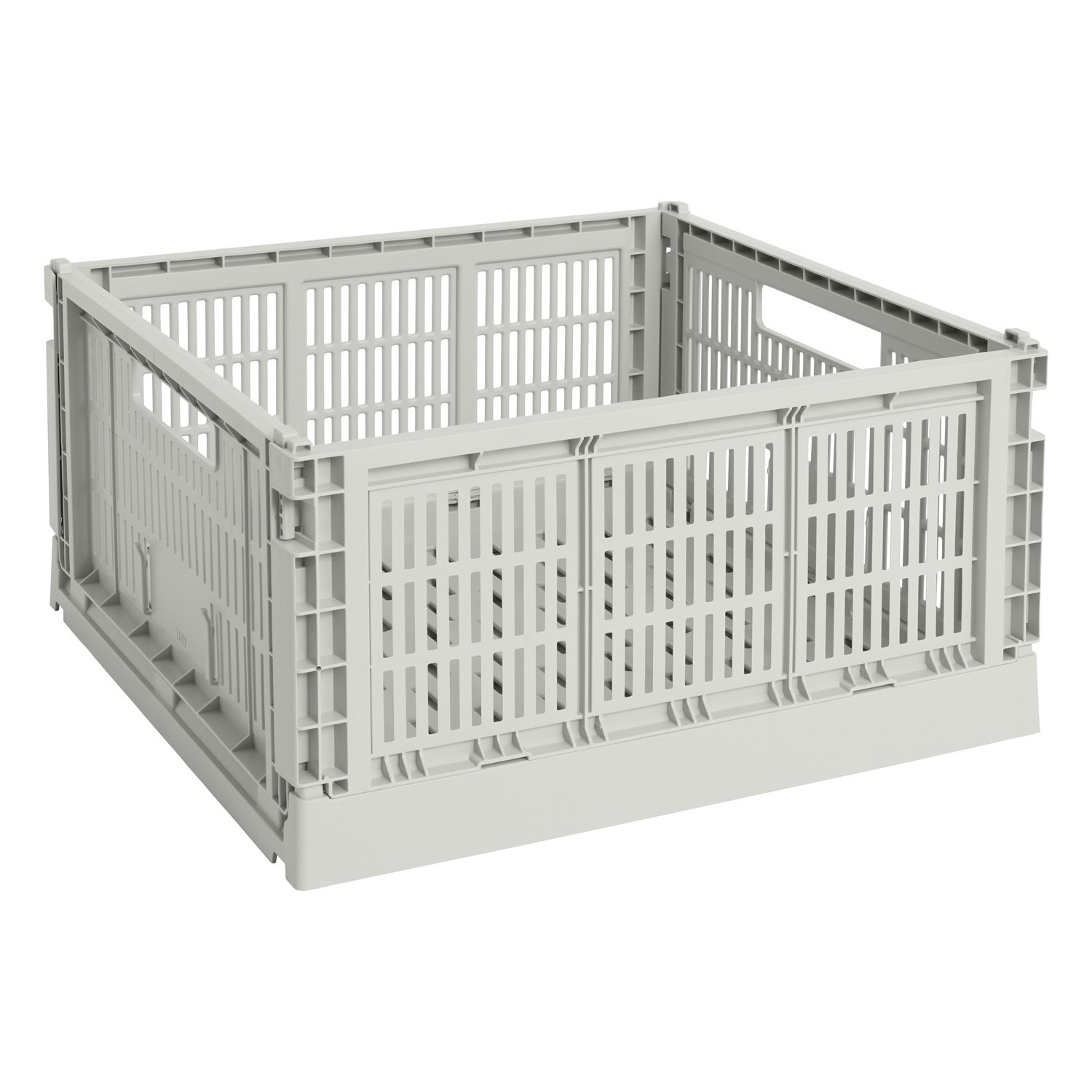 HAY Colour Crate, L Square, recycled plastic, grey | Finnish Design Shop