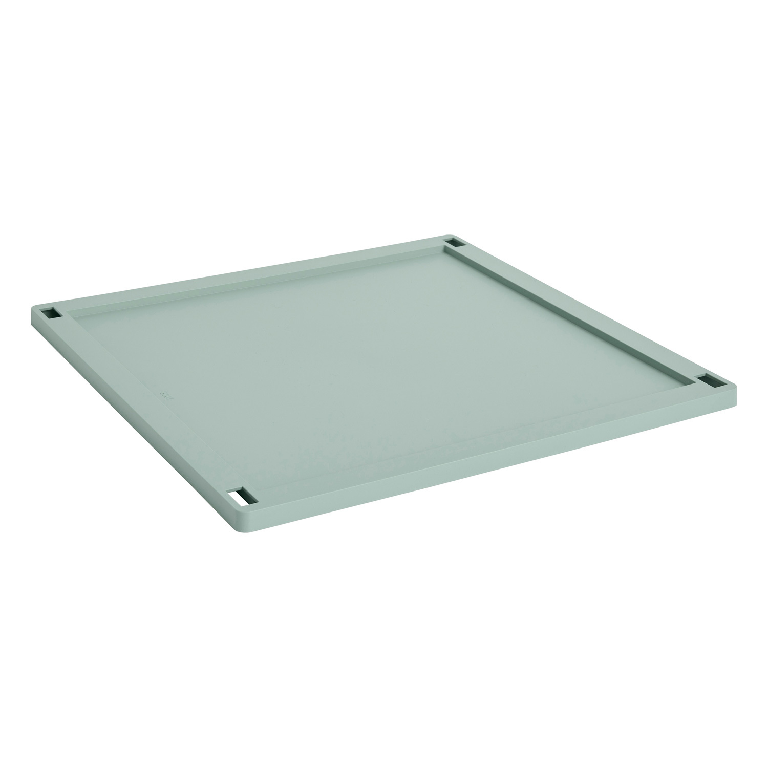 HAY Colour Crate lid, L Square, recycled plastic, sage green | Finnish ...