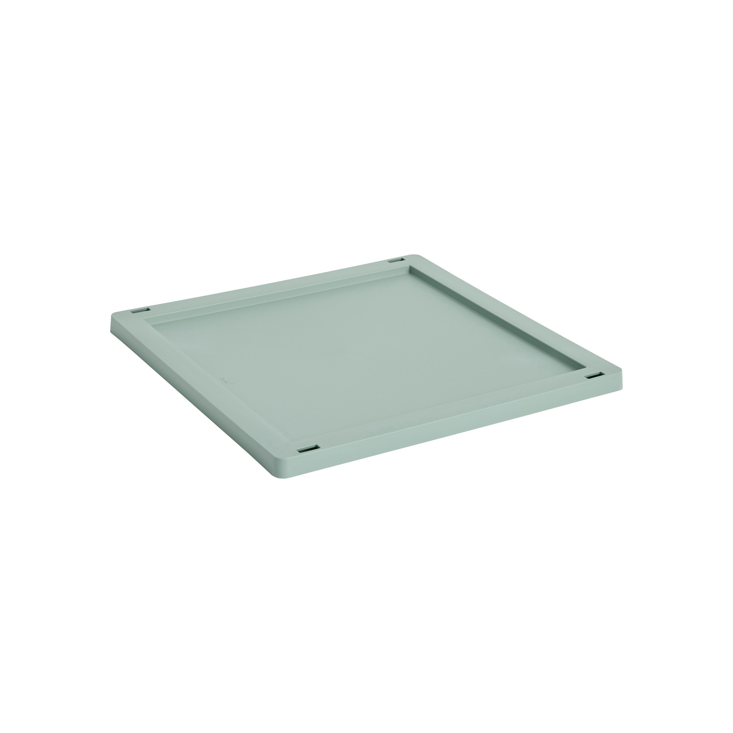 HAY Colour Crate lid, M Square/Cube, recycled plastic, sage green ...