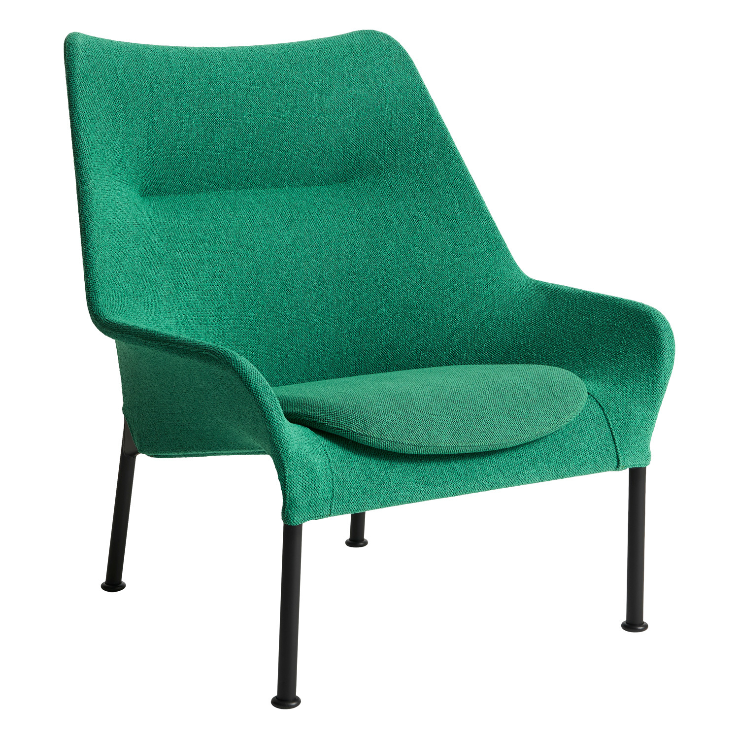 HAY O2 lounge chair, black - lift green | Finnish Design Shop
