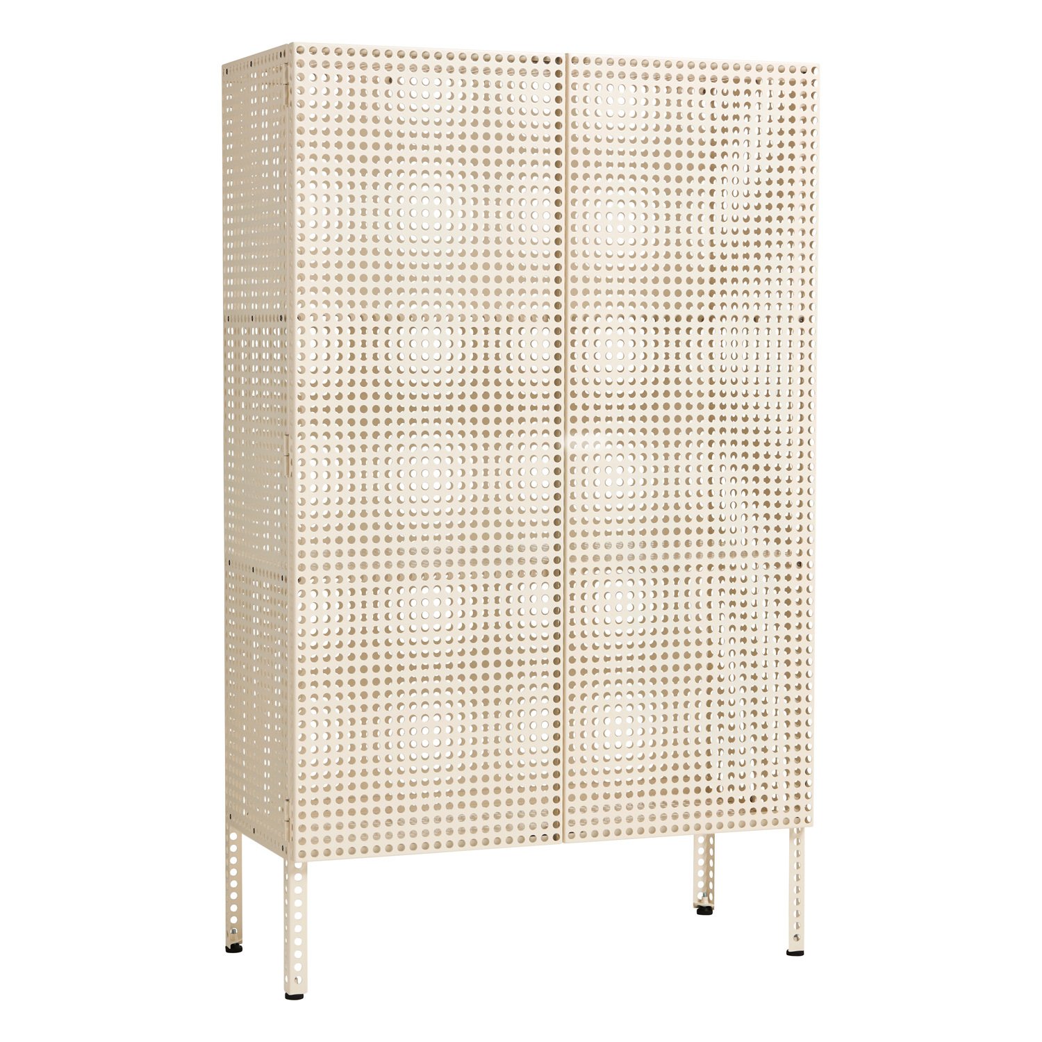 HAY Perforated floor cabinet, large, eggshell | Finnish Design Shop UK