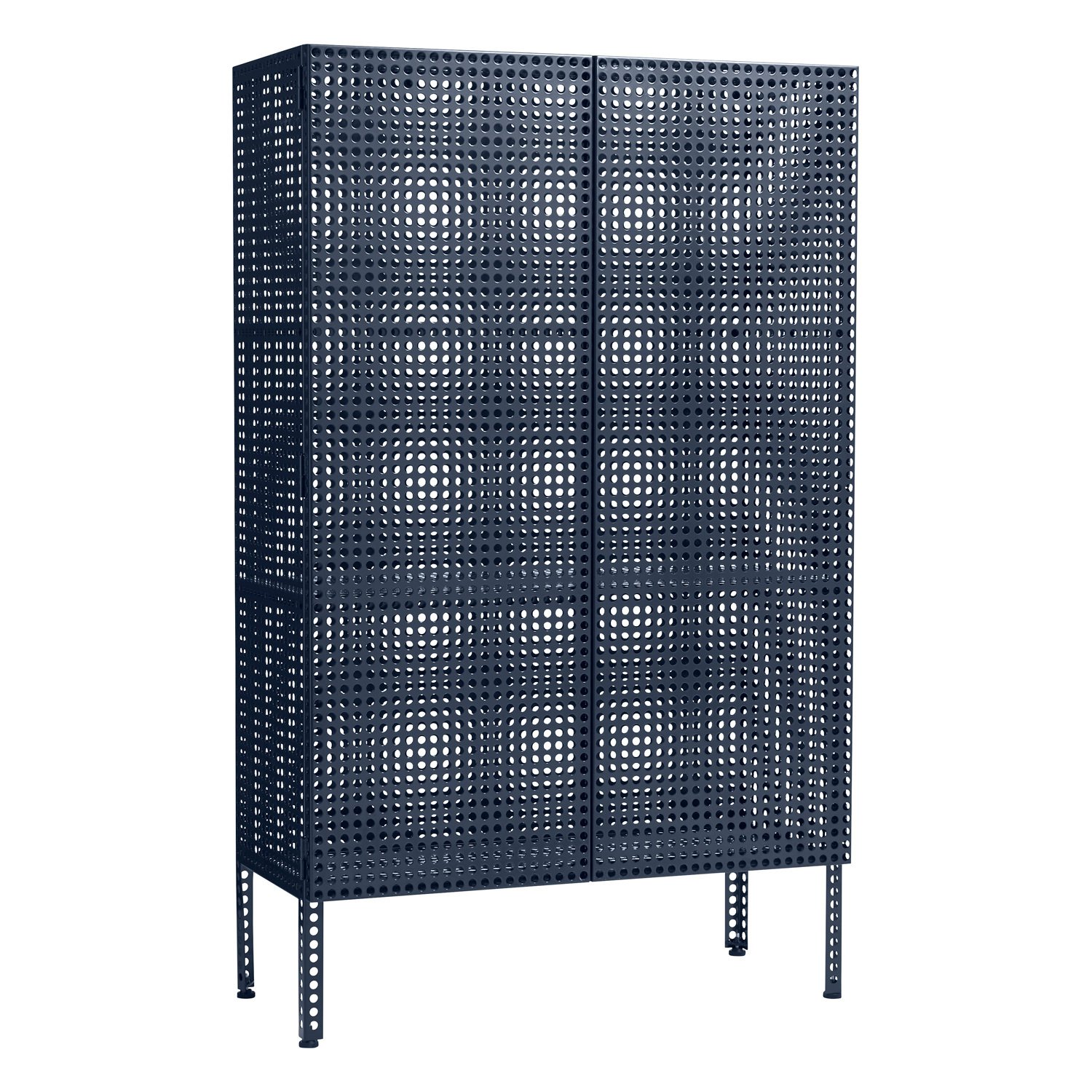 HAY Perforated floor cabinet, large, steel blue | Finnish Design Shop