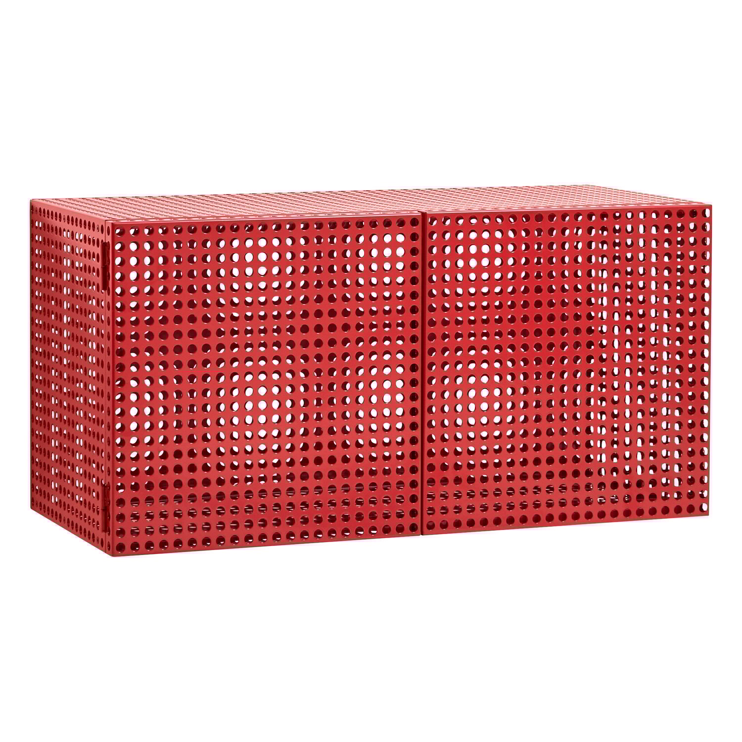 HAY Perforated wall cabinet, small, wine red | Finnish Design Shop