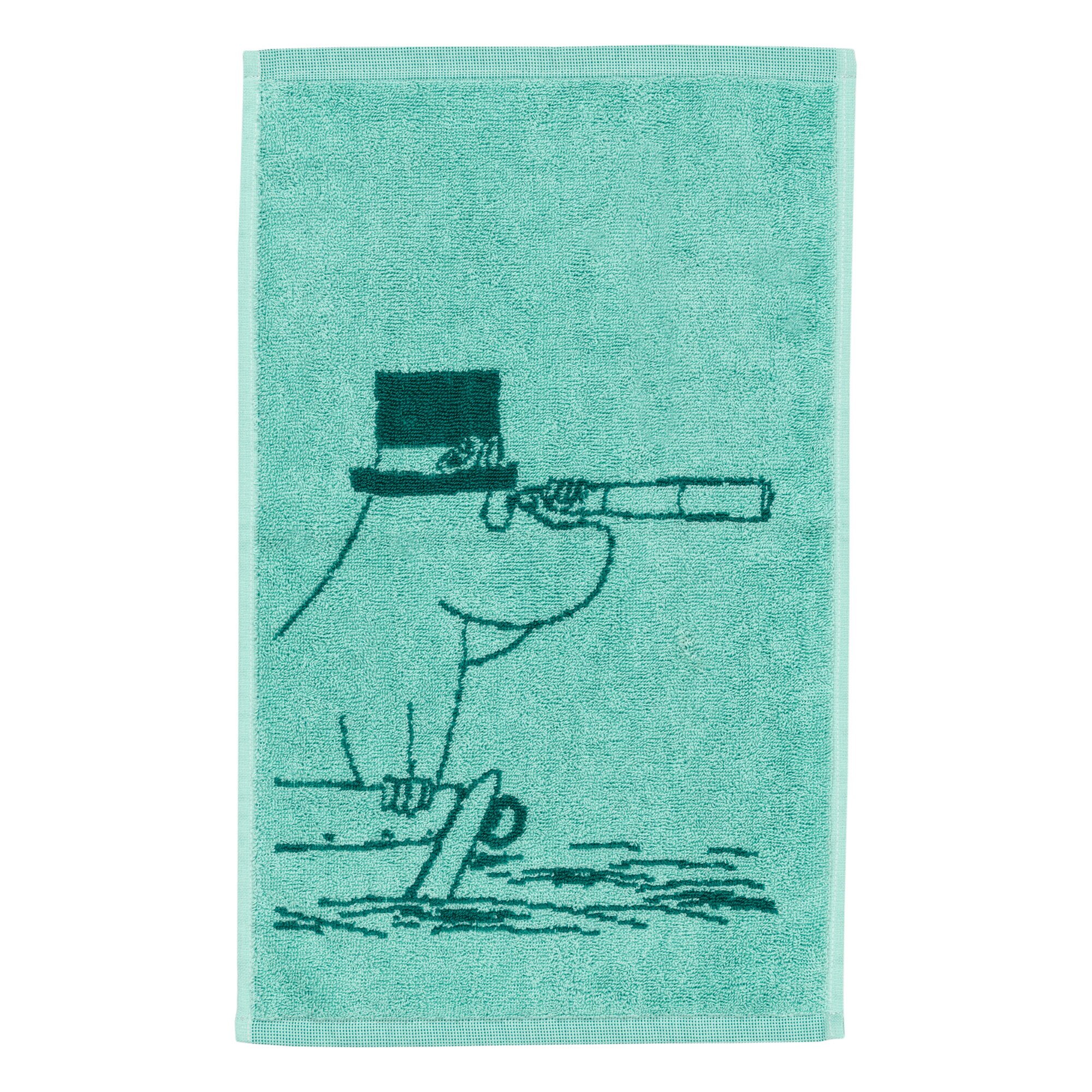Moomin Arabia Moomin hand towel, 30 x 50 cm, Moominpappa teal | Finnish ...