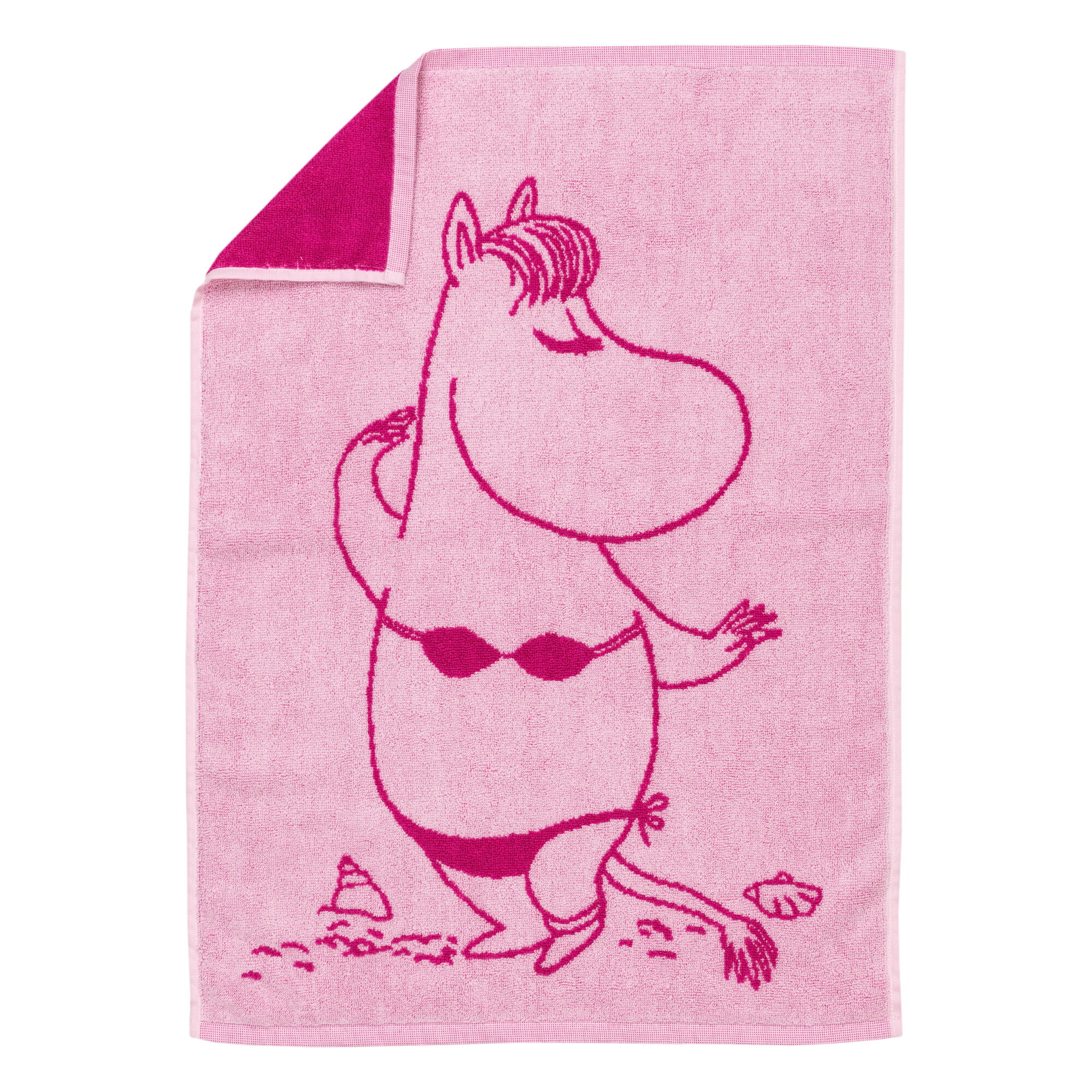 Moomin Arabia Moomin hand towel, 50 x 70 cm, Snorkmaiden pink | Finnish ...