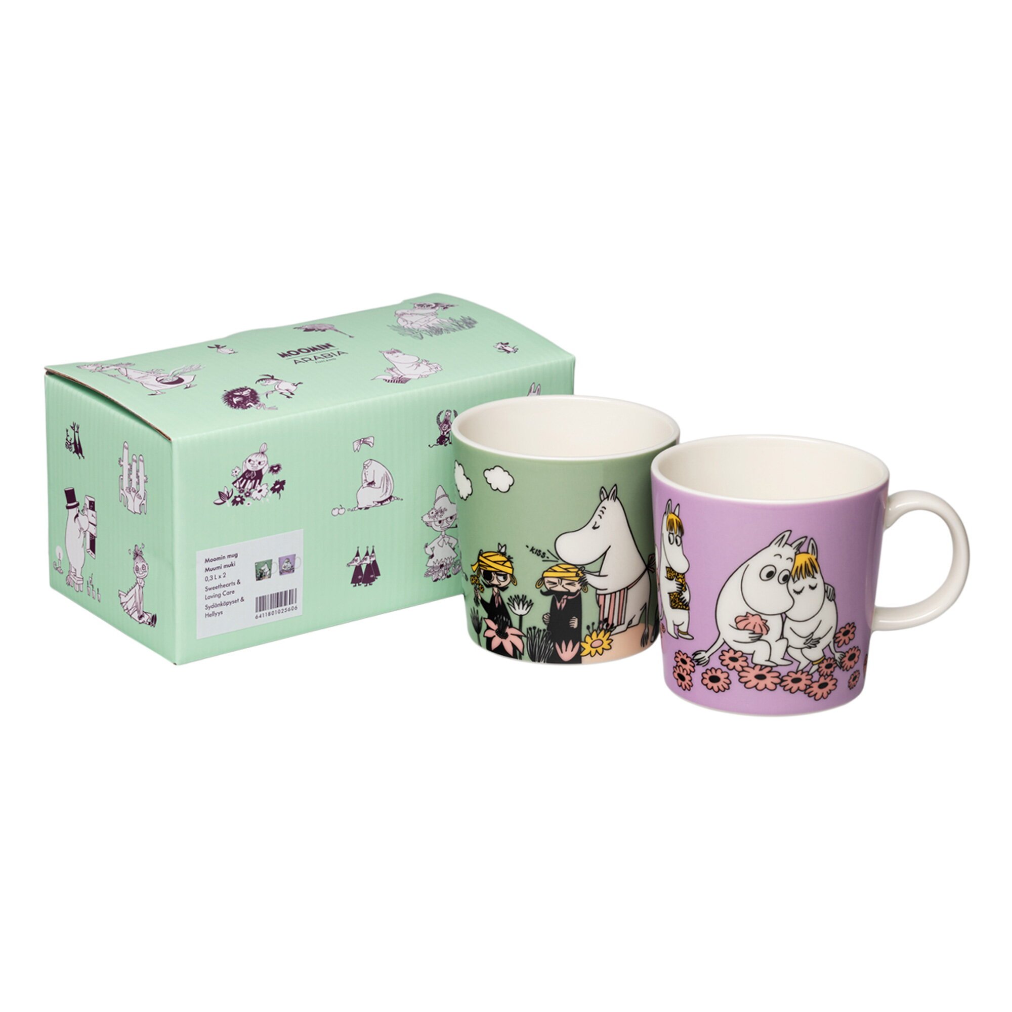 Moomin Arabia Moomin mug, 0,3 L, 2 pc, Sweethearts & Loving Care ...