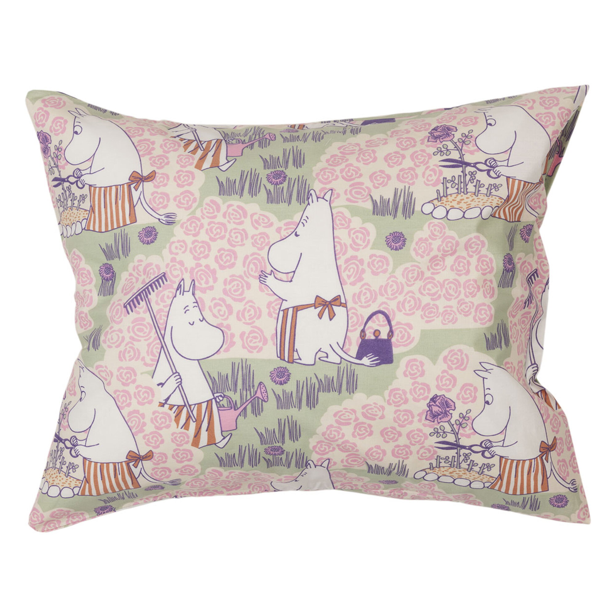 Moomin Arabia Moomin pillowcase, Rose Garden | Finnish Design Shop UK