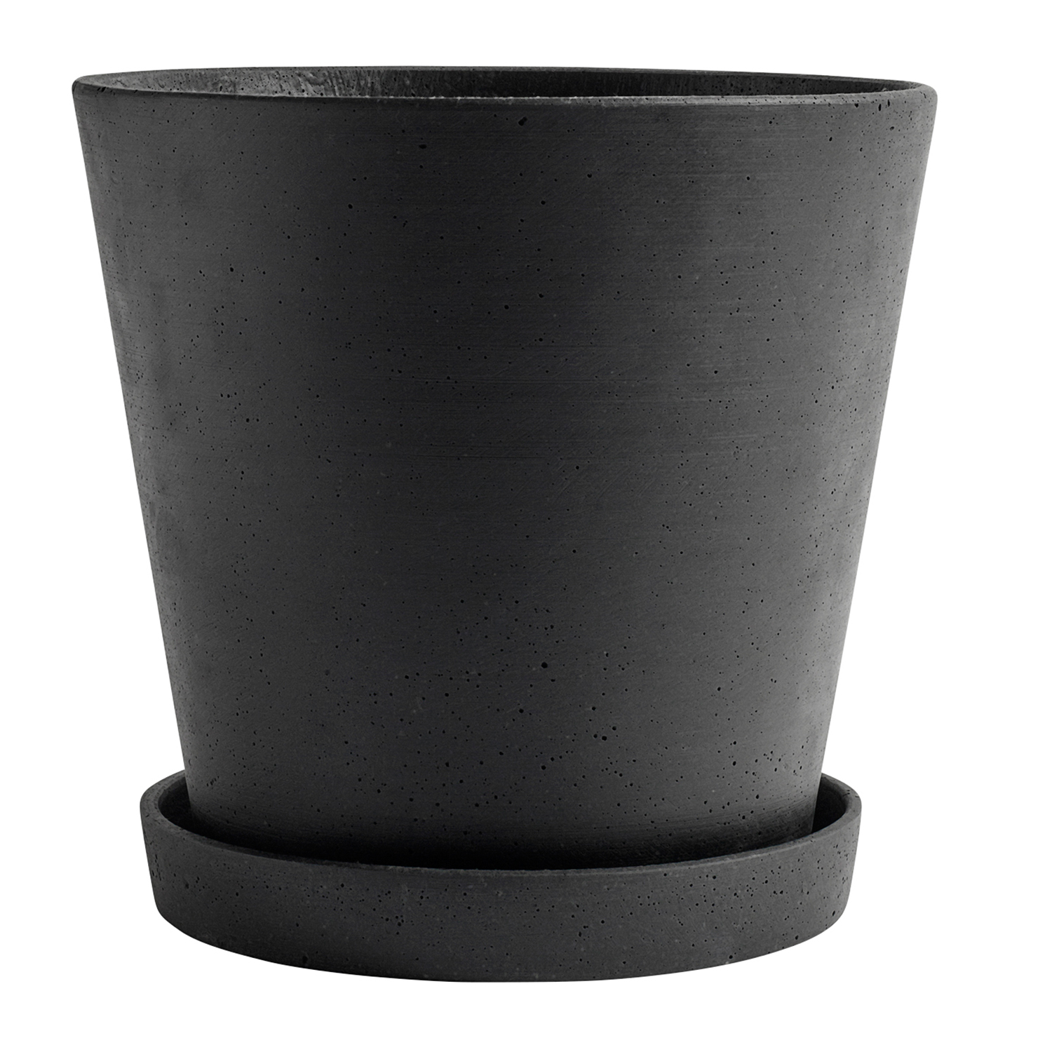 HAY Flowerpot and saucer, XXL, black | Finnish Design Shop