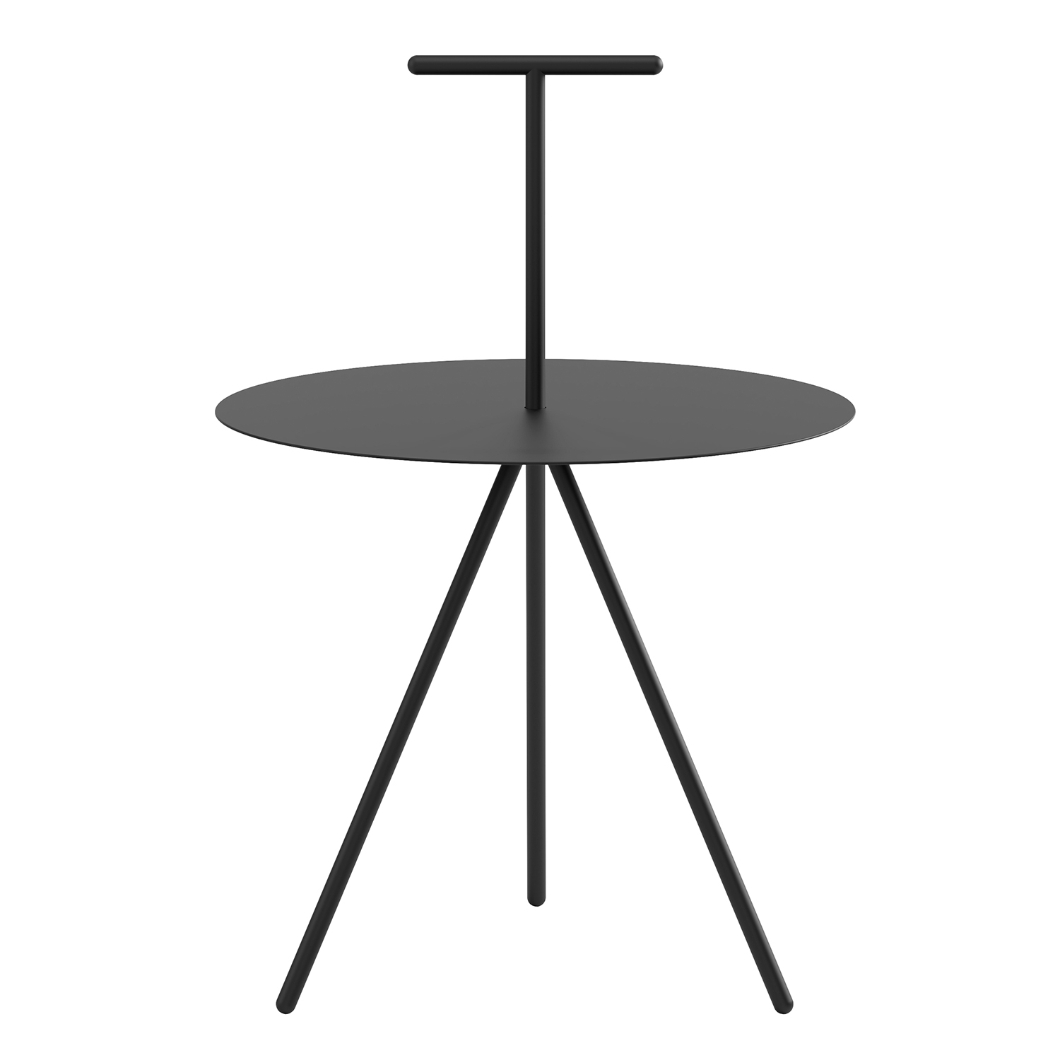 Viccarbe Trino table, black - steel handle | Finnish Design Shop