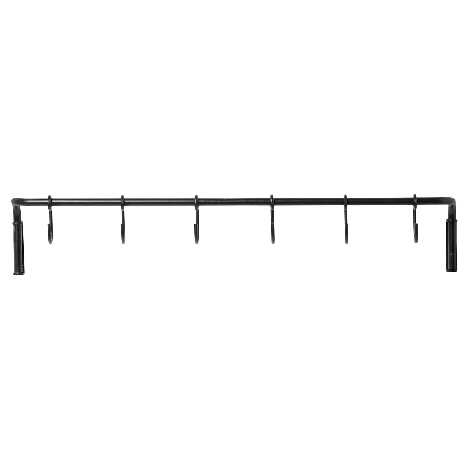Ferm Living Kitchen rod with 6 hooks, black | Finnish Design Shop