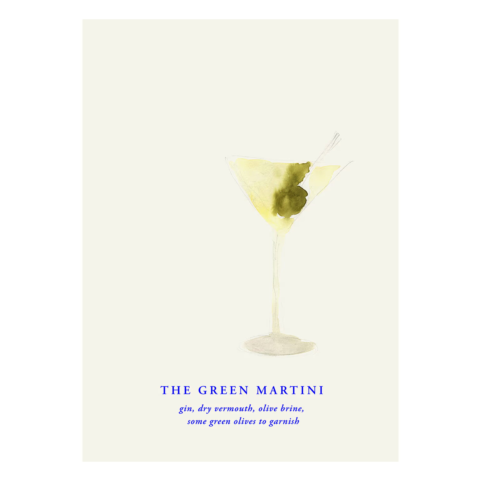 Paper Collective The Green Martini juliste | Finnish Design Shop