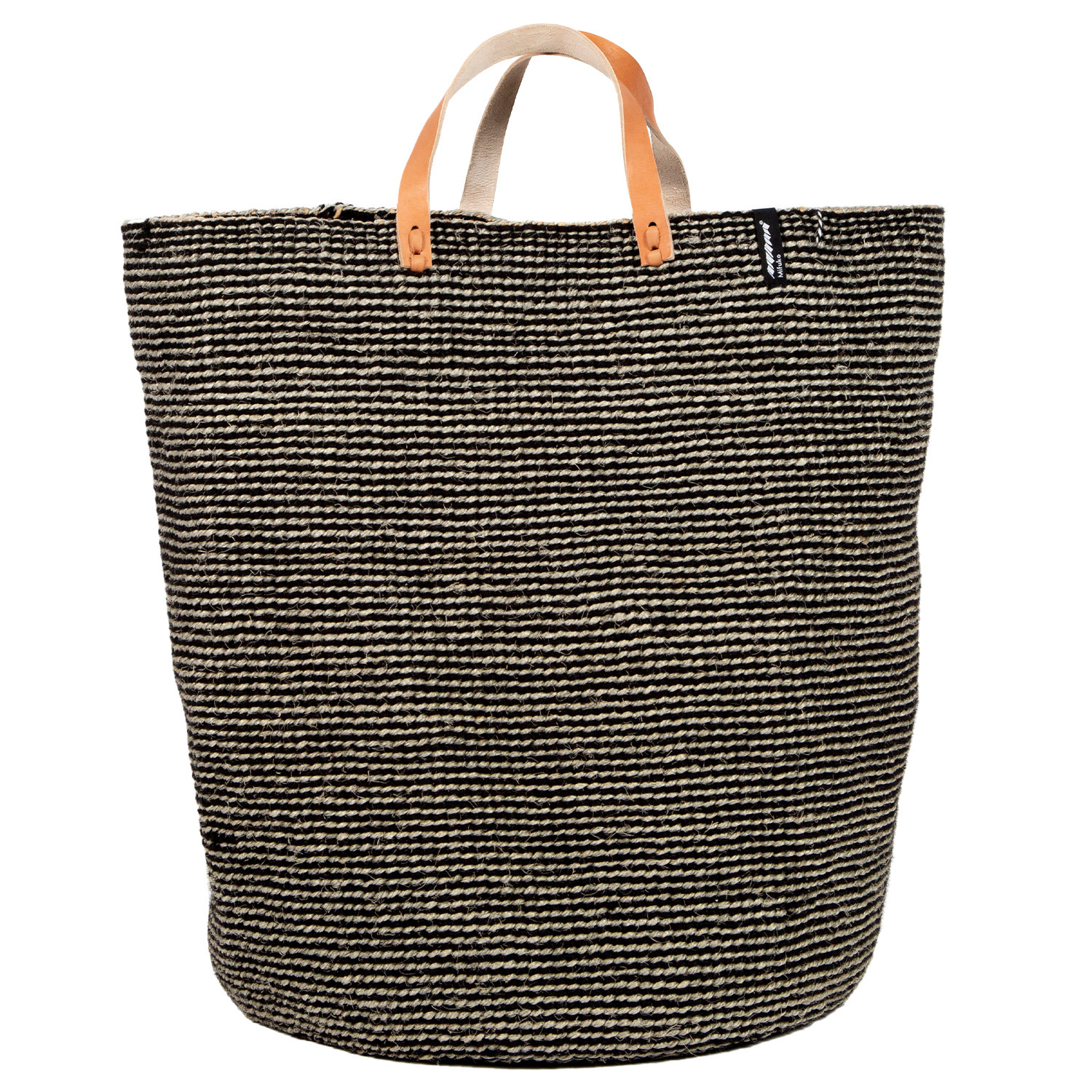 Mifuko Pamba floor basket, XL, grey sisal | Finnish Design Shop UK