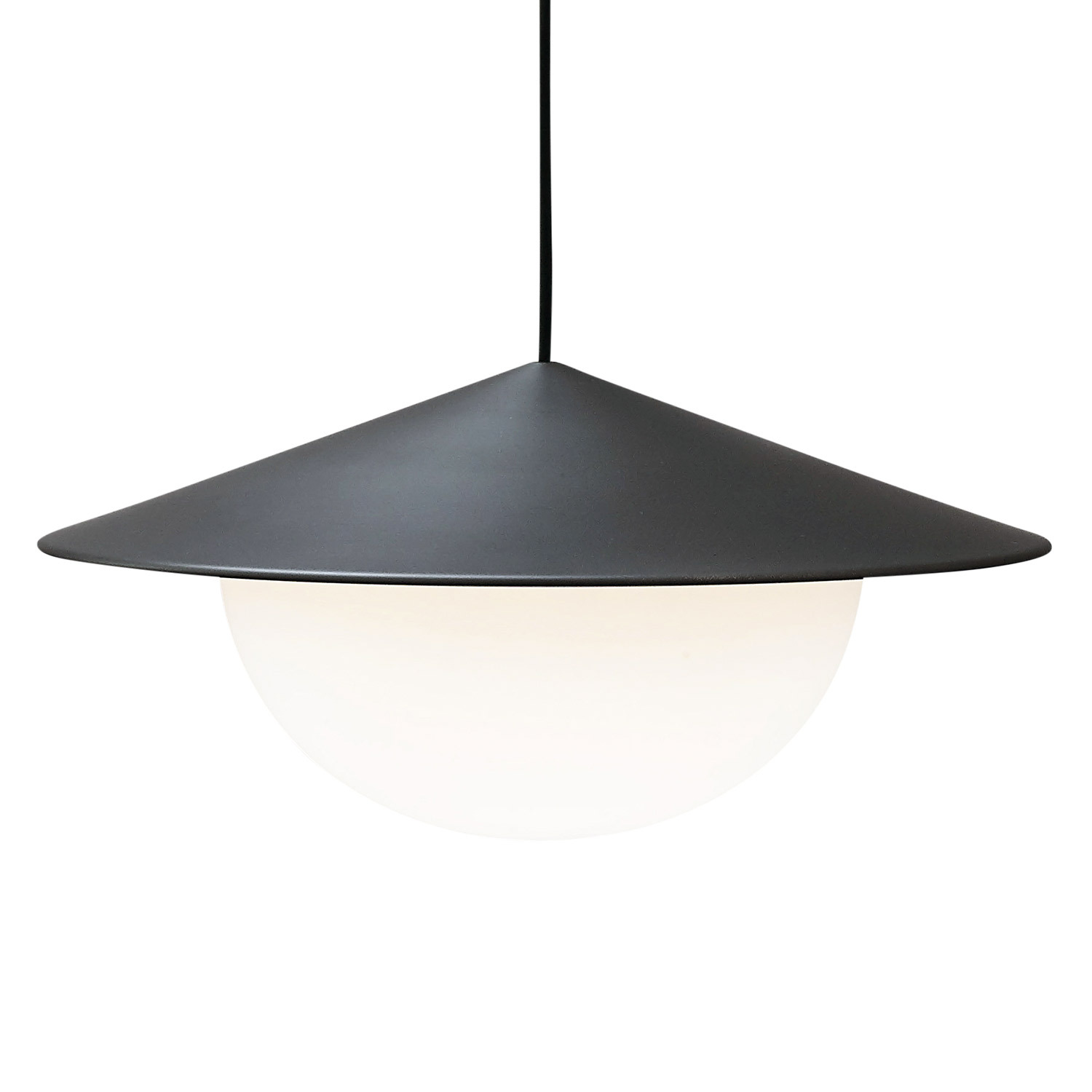AGO Alley pendant, integrated LED, large, charcoal | Finnish Design Shop