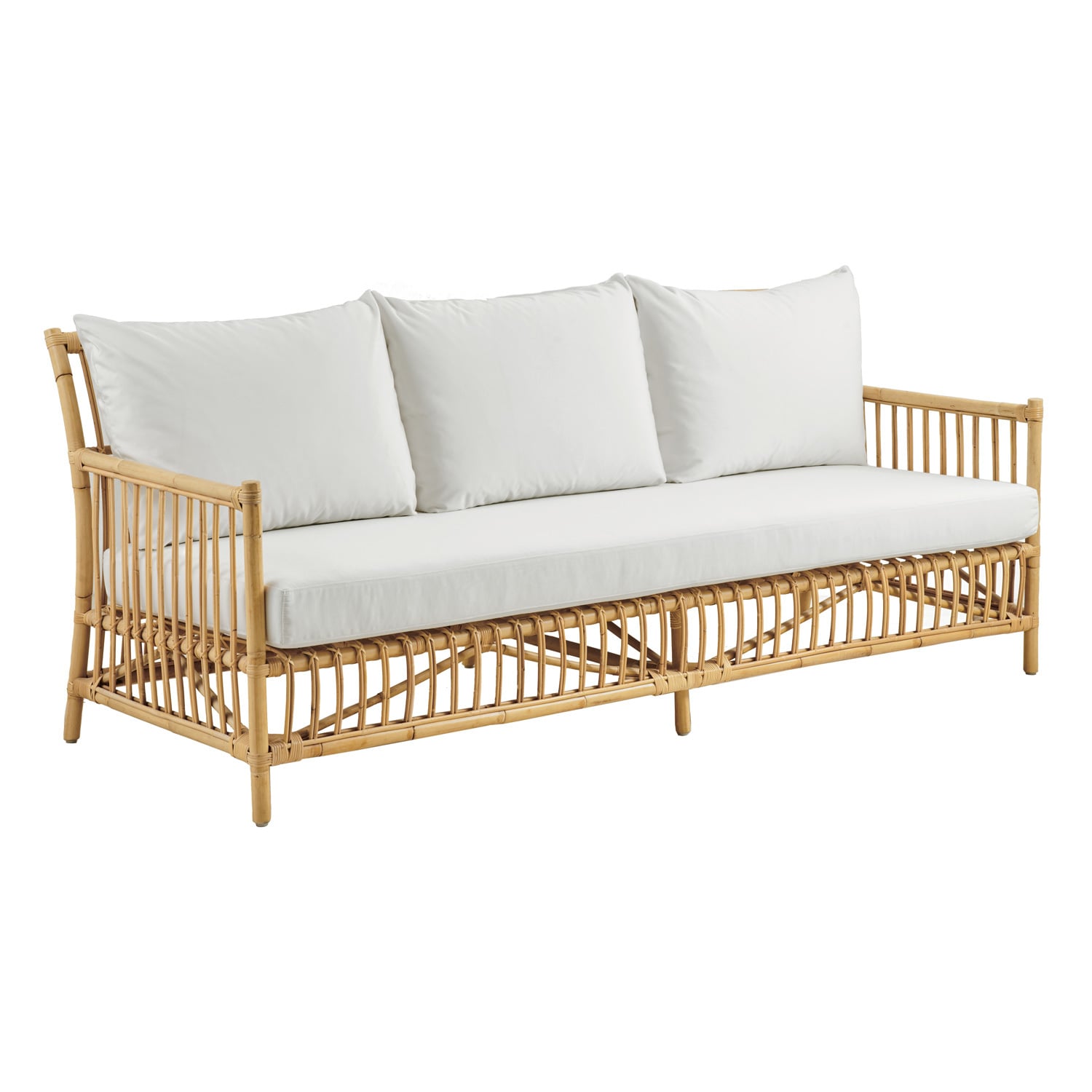 Sika-Design Caroline sofa, natural rattan - white | Finnish Design Shop UK