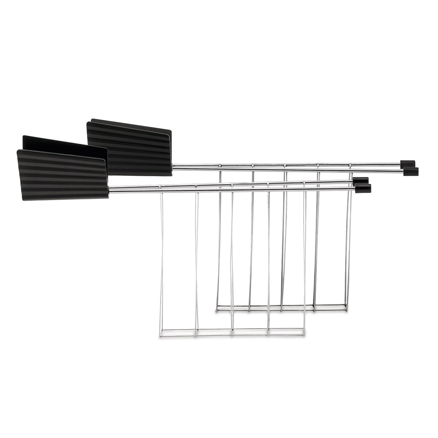 Alessi Plissé toaster rack, black | Finnish Design Shop UK