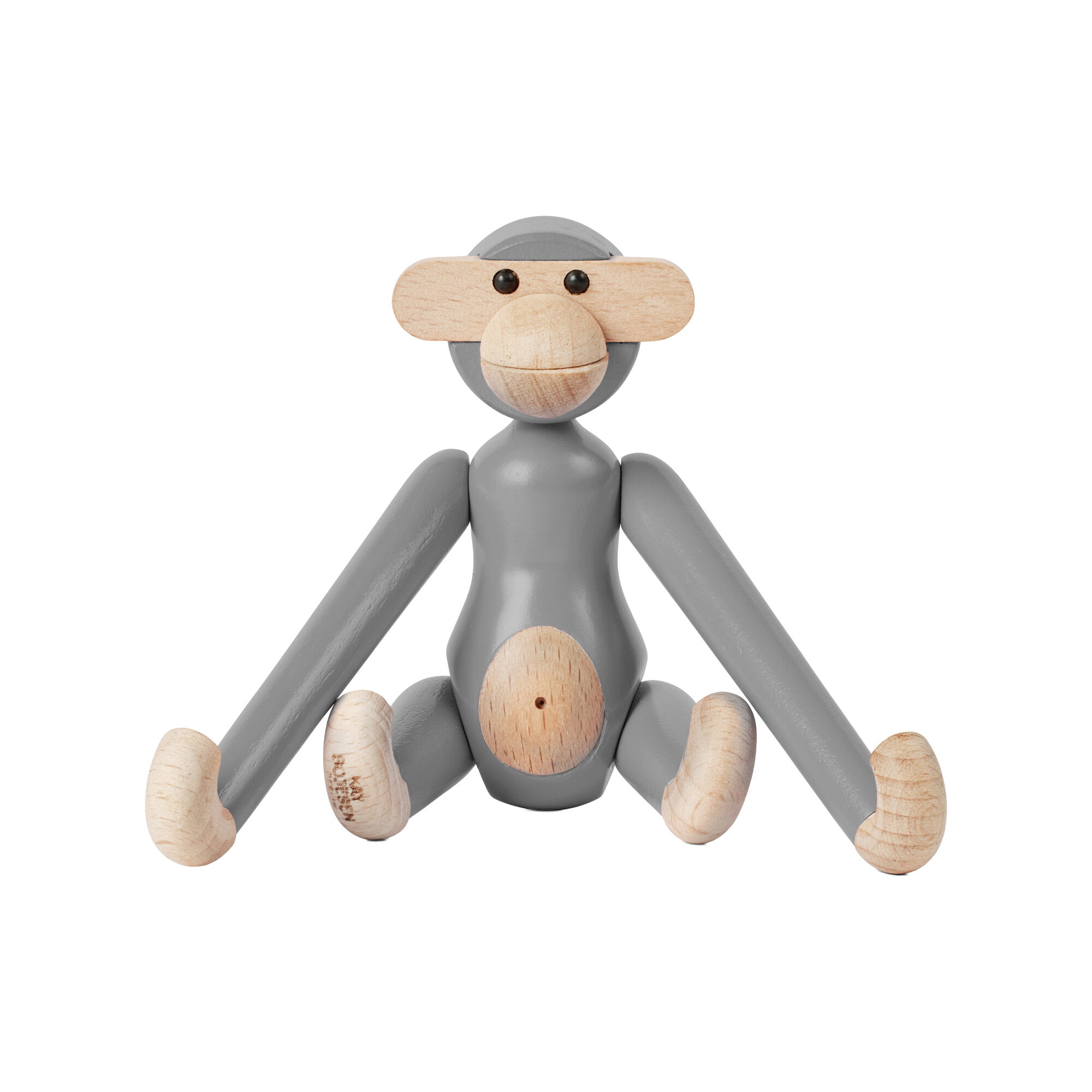 Kay Bojesen Denmark Wooden monkey, mini, grey | Finnish Design Shop UK