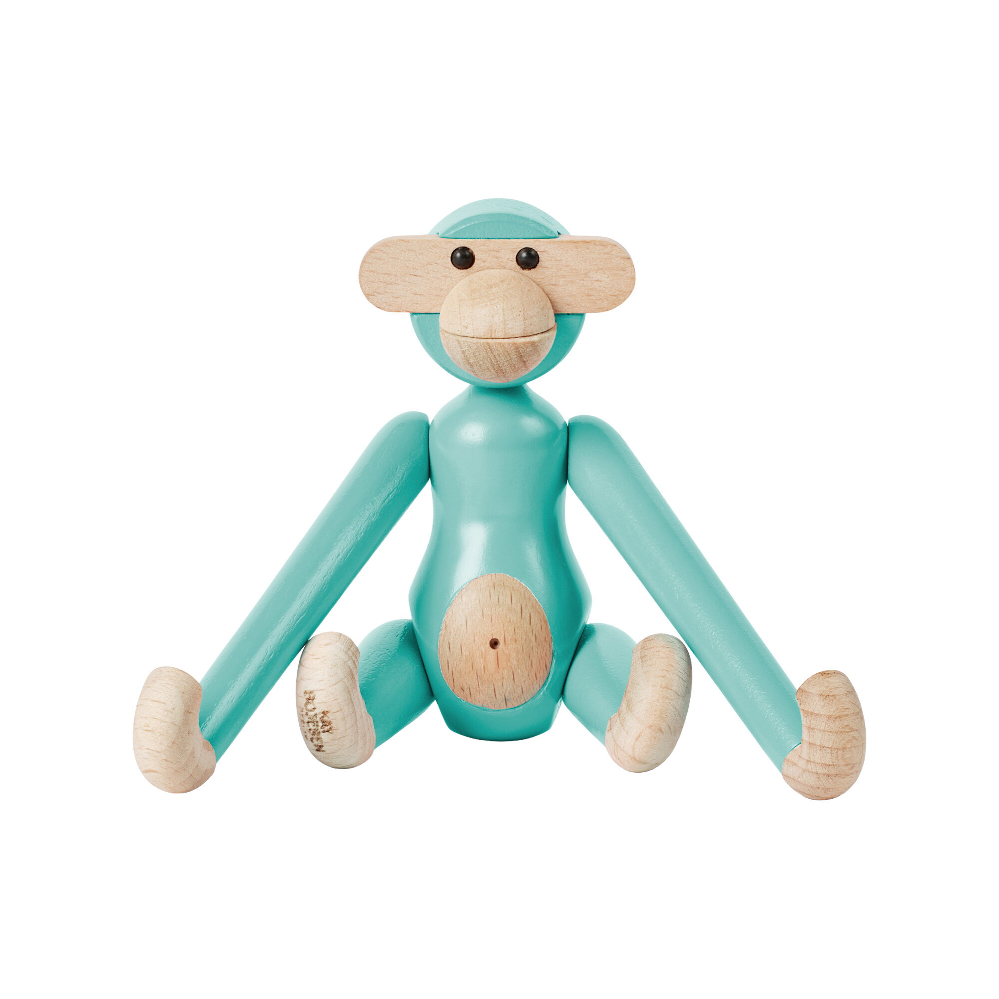 Kay Bojesen Denmark Wooden monkey, mini, turquoise | Finnish Design Shop