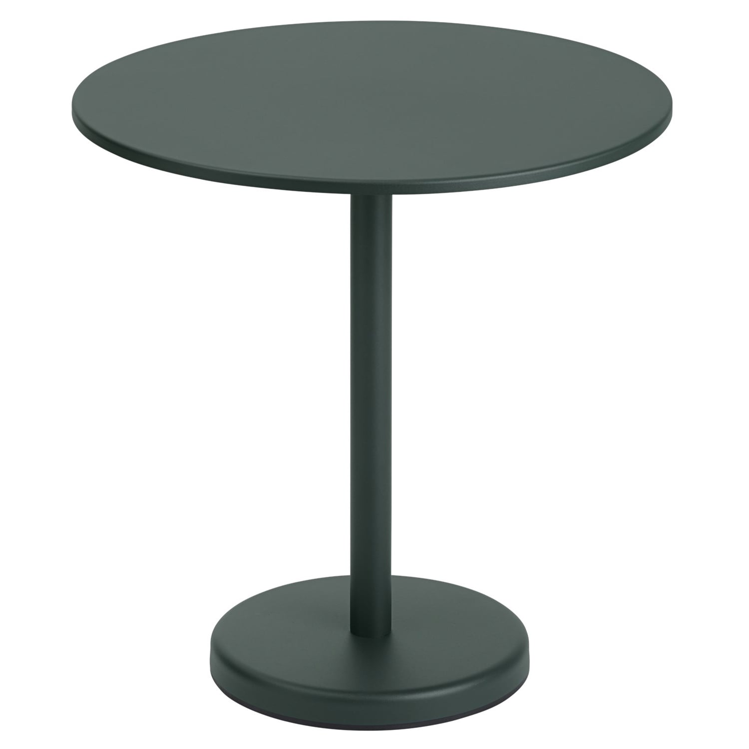 Muuto Linear Steel Café-bord, 70 cm, mörkgrönt | Finnish Design Shop