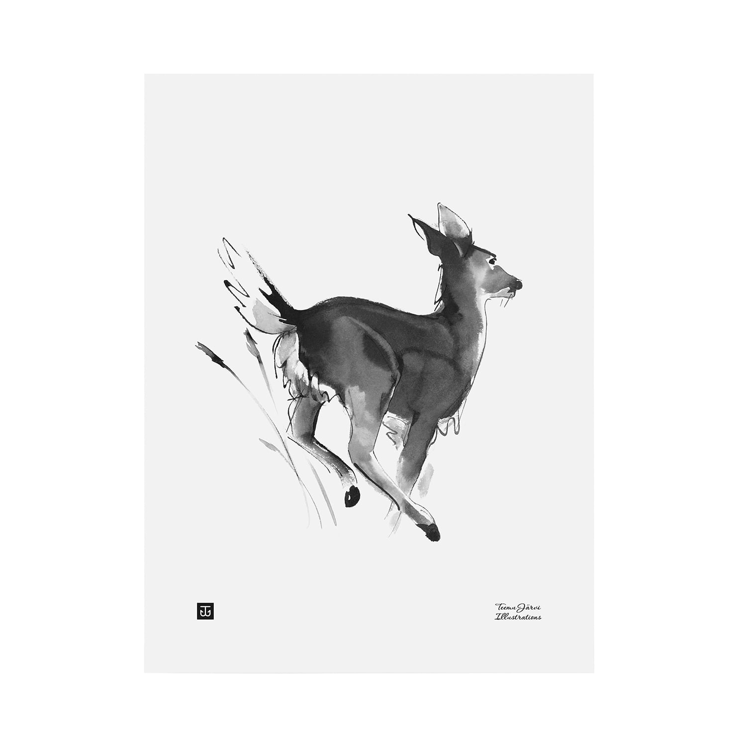 Teemu Järvi Illustrations White-Tailed Deer poster, 30 x 40 cm ...