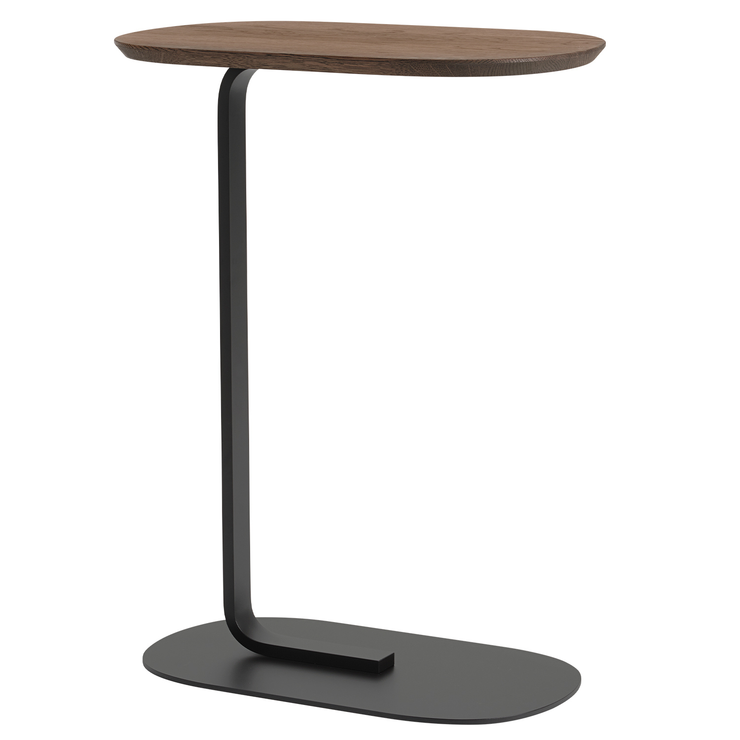 Muuto Relate side table, h. 73,5 cm, smoked solid oak - black | Finnish ...