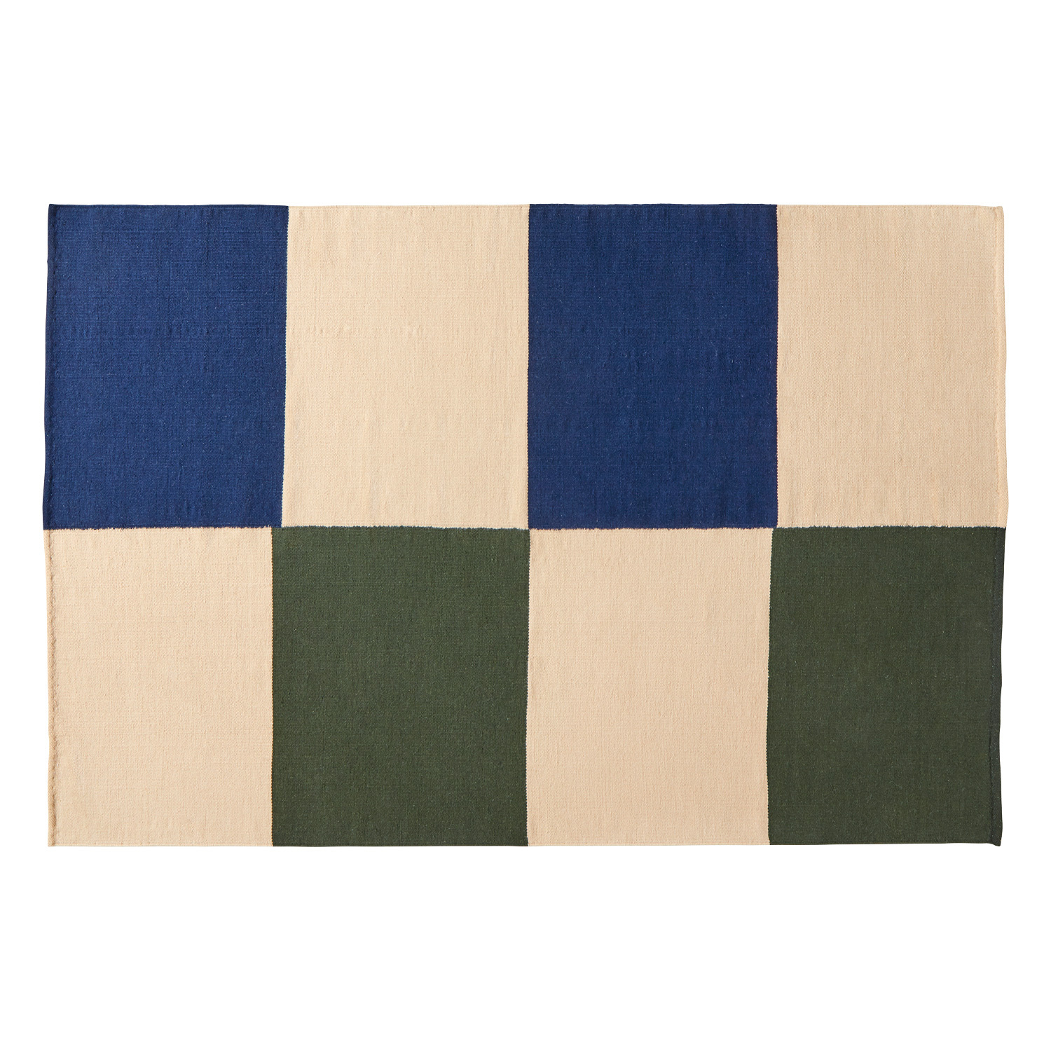 HAY Ethan Cook Flat Works rug, 200 x 300 cm, Peach green check ...