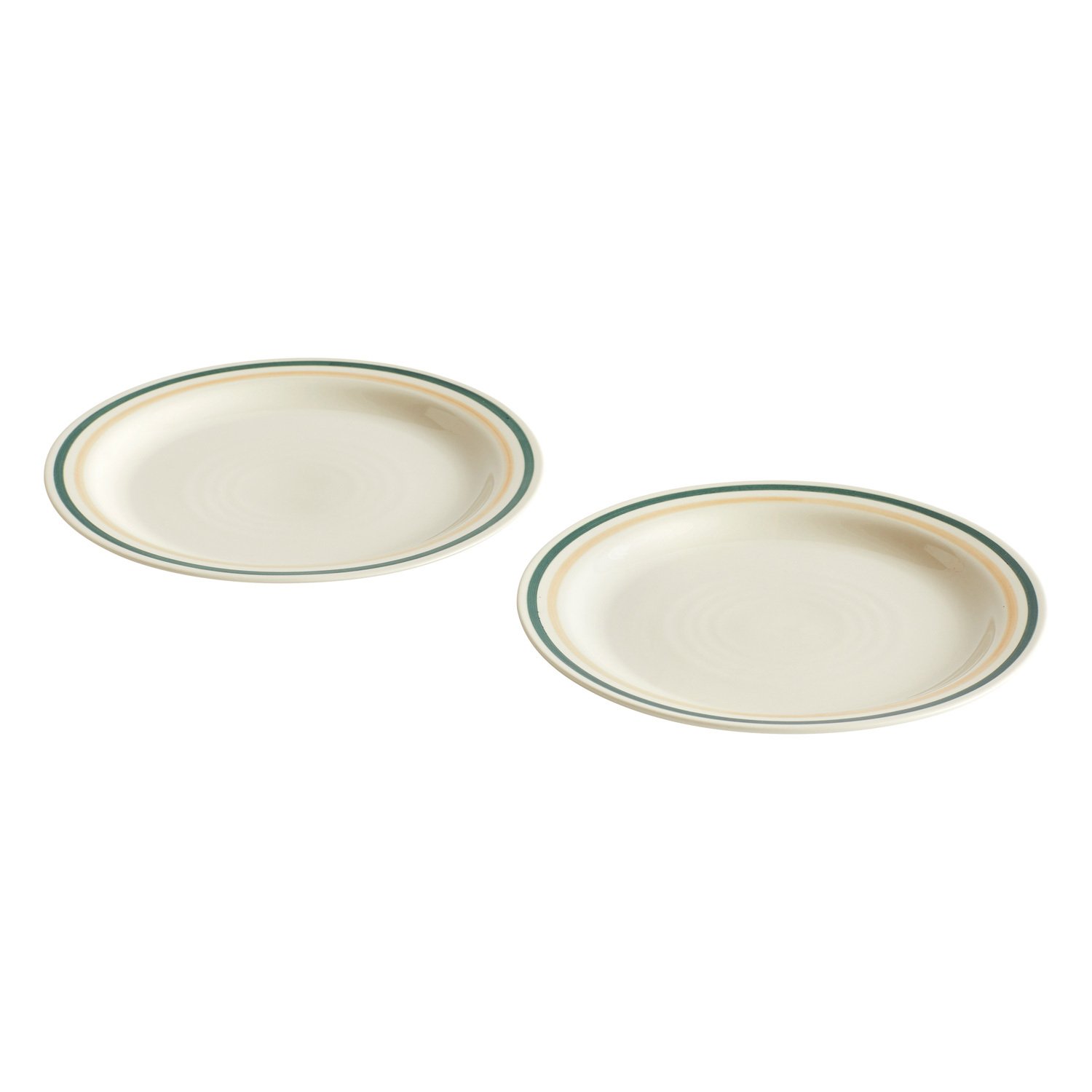 HAY Sobremesa plate, 2 pcs, 24,5 cm, green - sand | Finnish Design Shop NL
