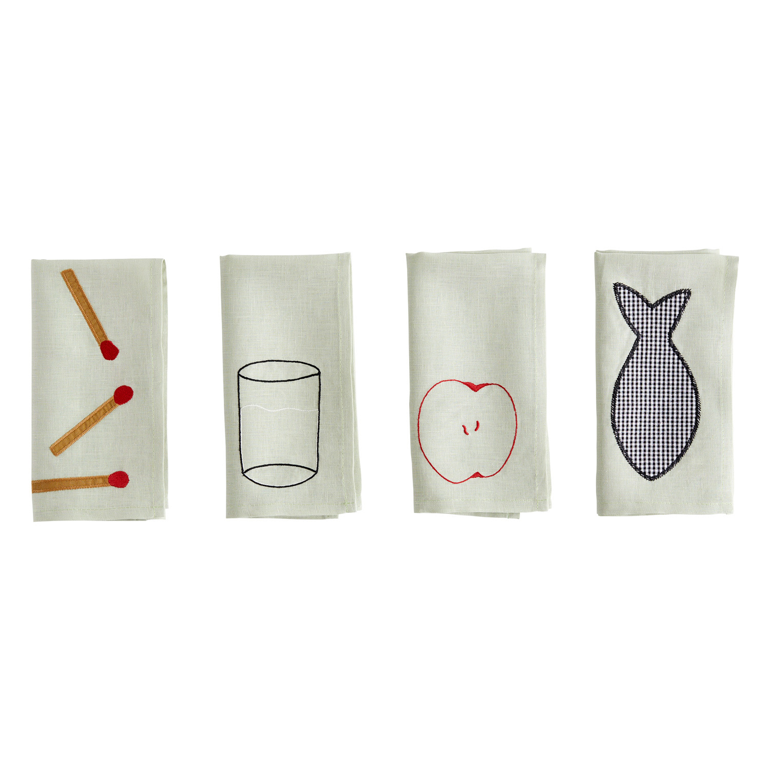 HAY Sobremesa napkin, 4 pcs, green | Finnish Design Shop UK