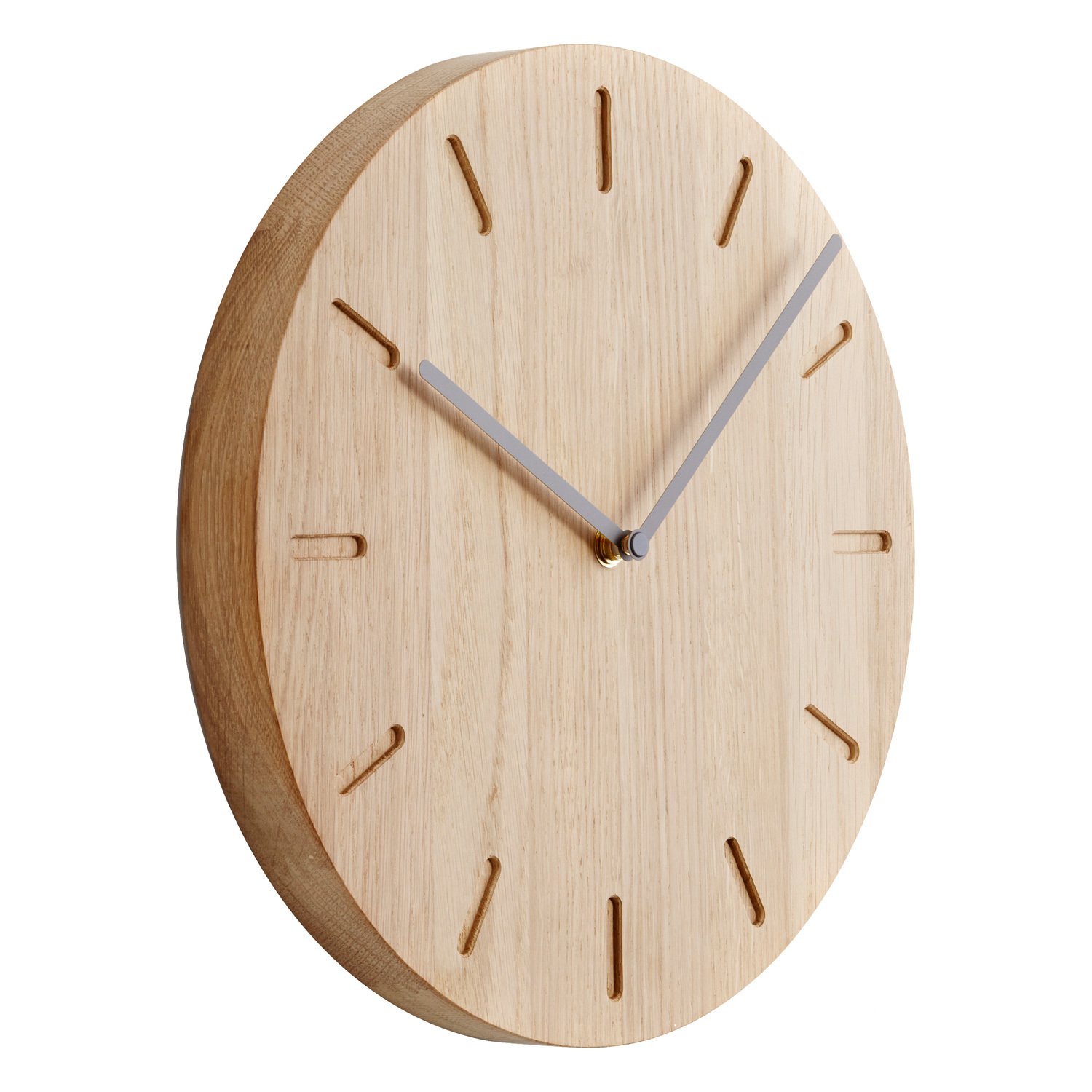applicata Watch:Out wall clock, oak - grey | Finnish Design Shop