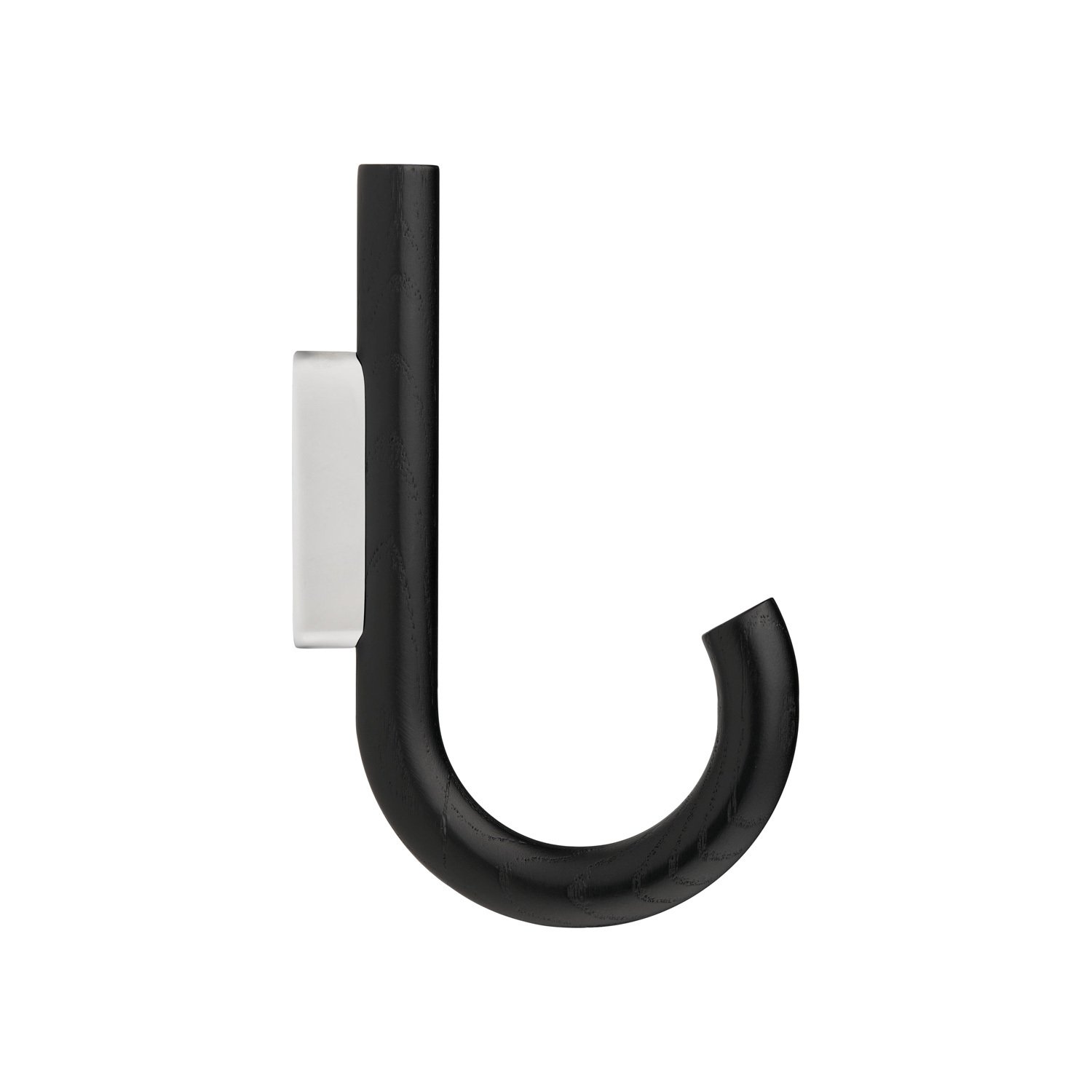 Gejst Hook hanger, black oak - chrome | Finnish Design Shop