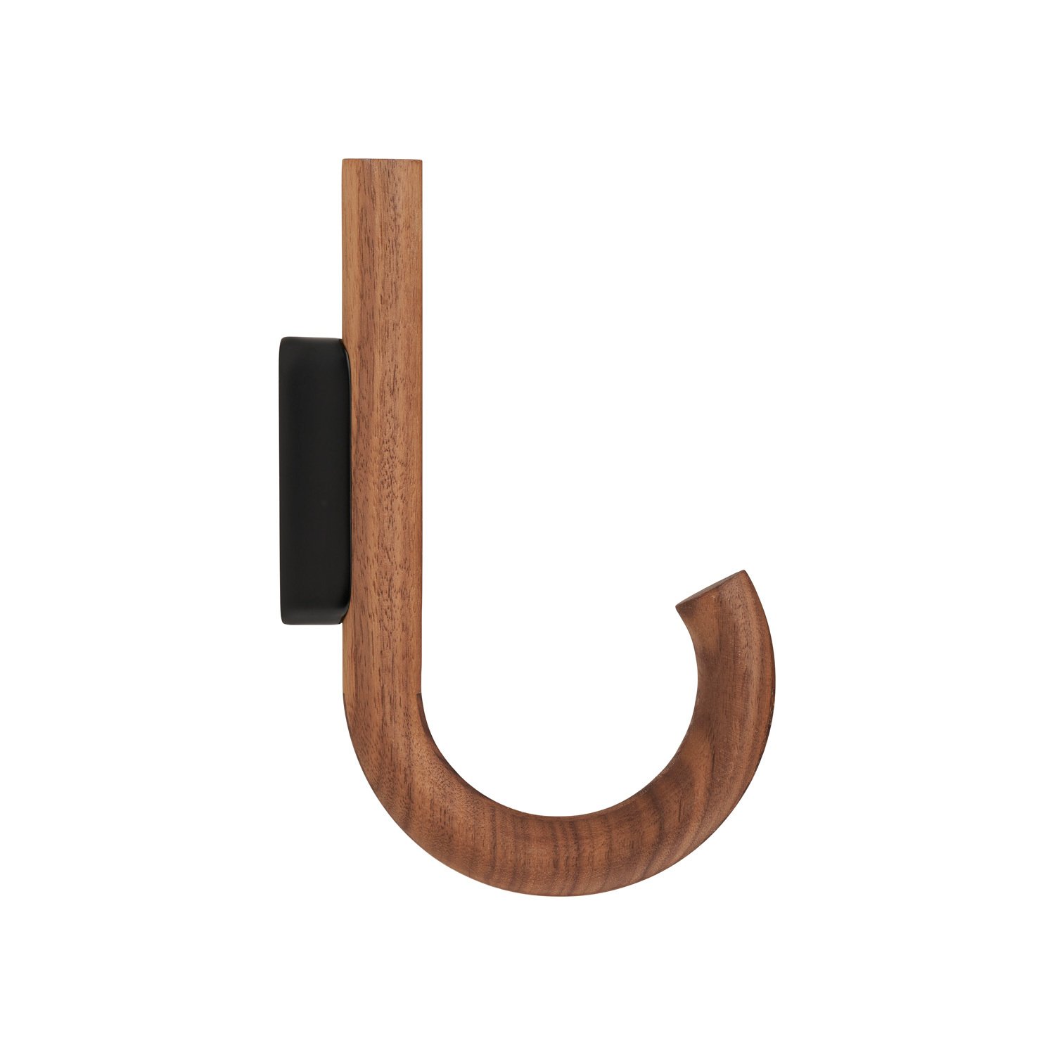 Gejst Hook hanger, walnut - black | Finnish Design Shop