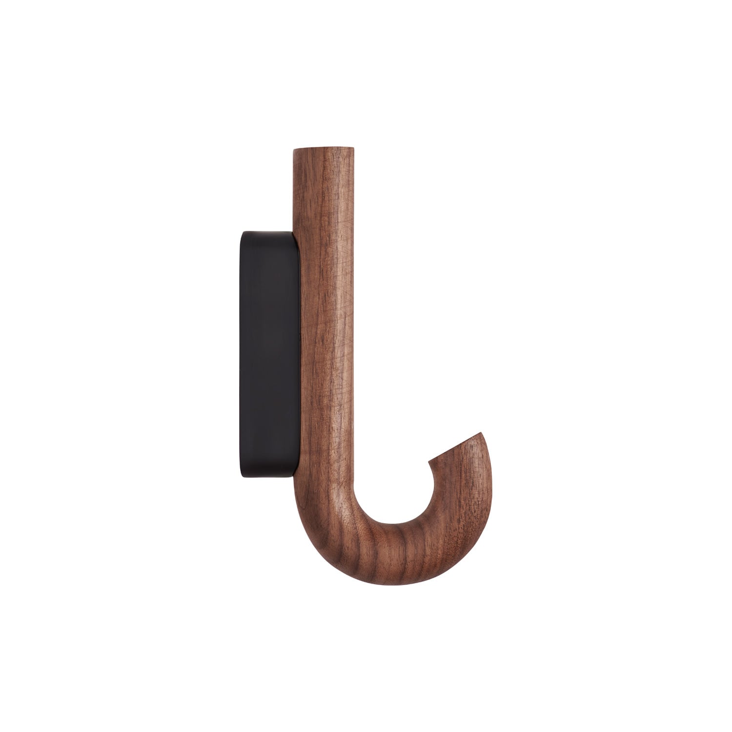 Gejst Hook hanger, mini, walnut - black | Finnish Design Shop