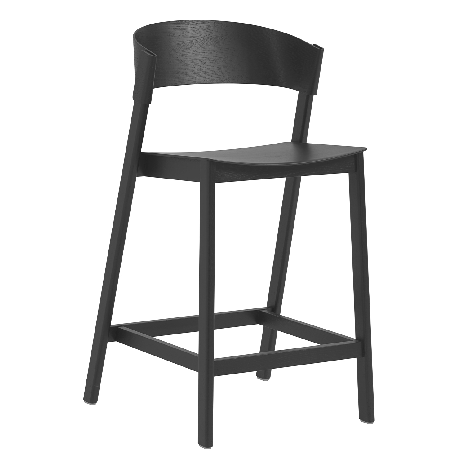 Muuto Cover counter stool, 65 cm, black | Finnish Design Shop