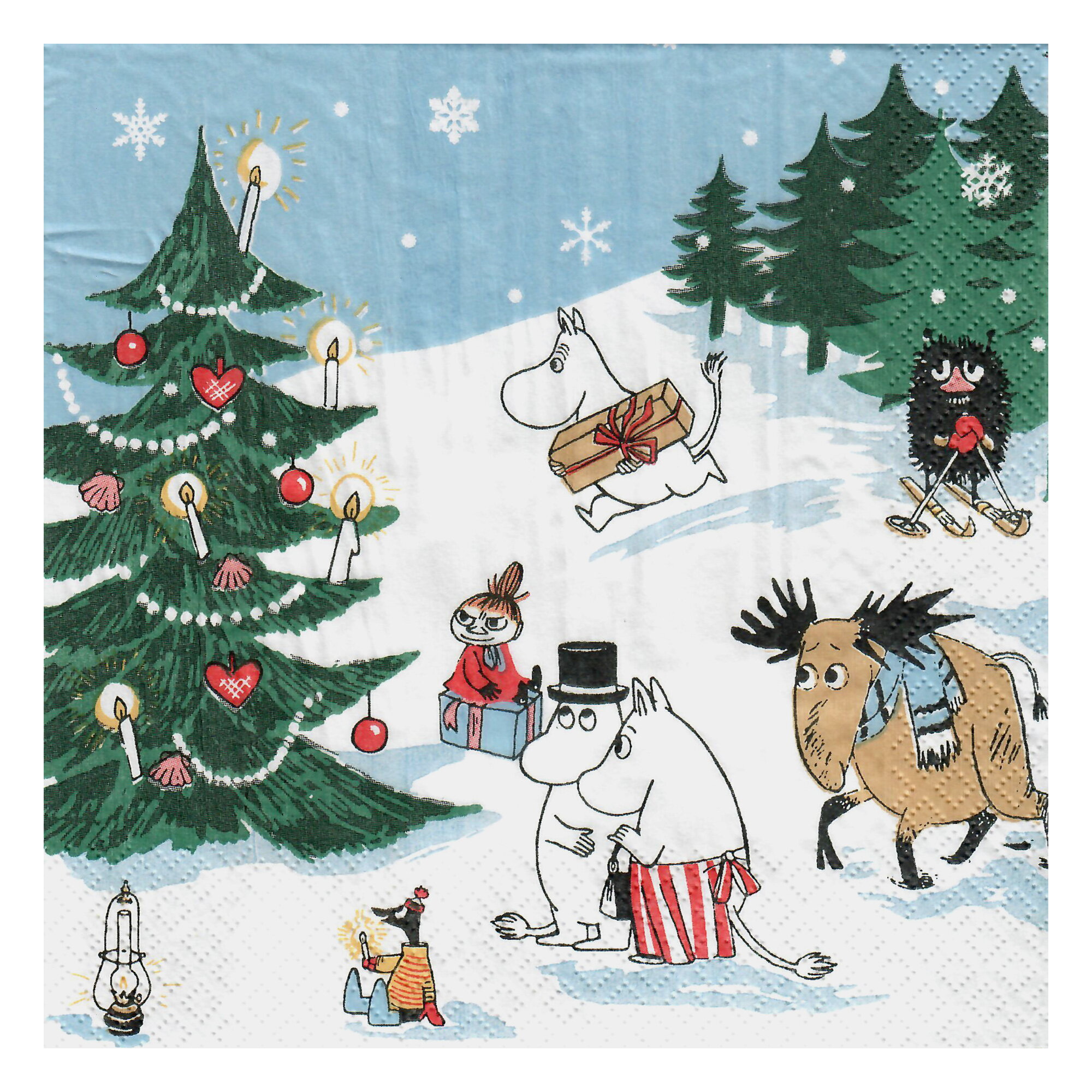 Havi Moomin paper napkin, Joulun Ihmemaa, 20 pcs | Finnish Design Shop