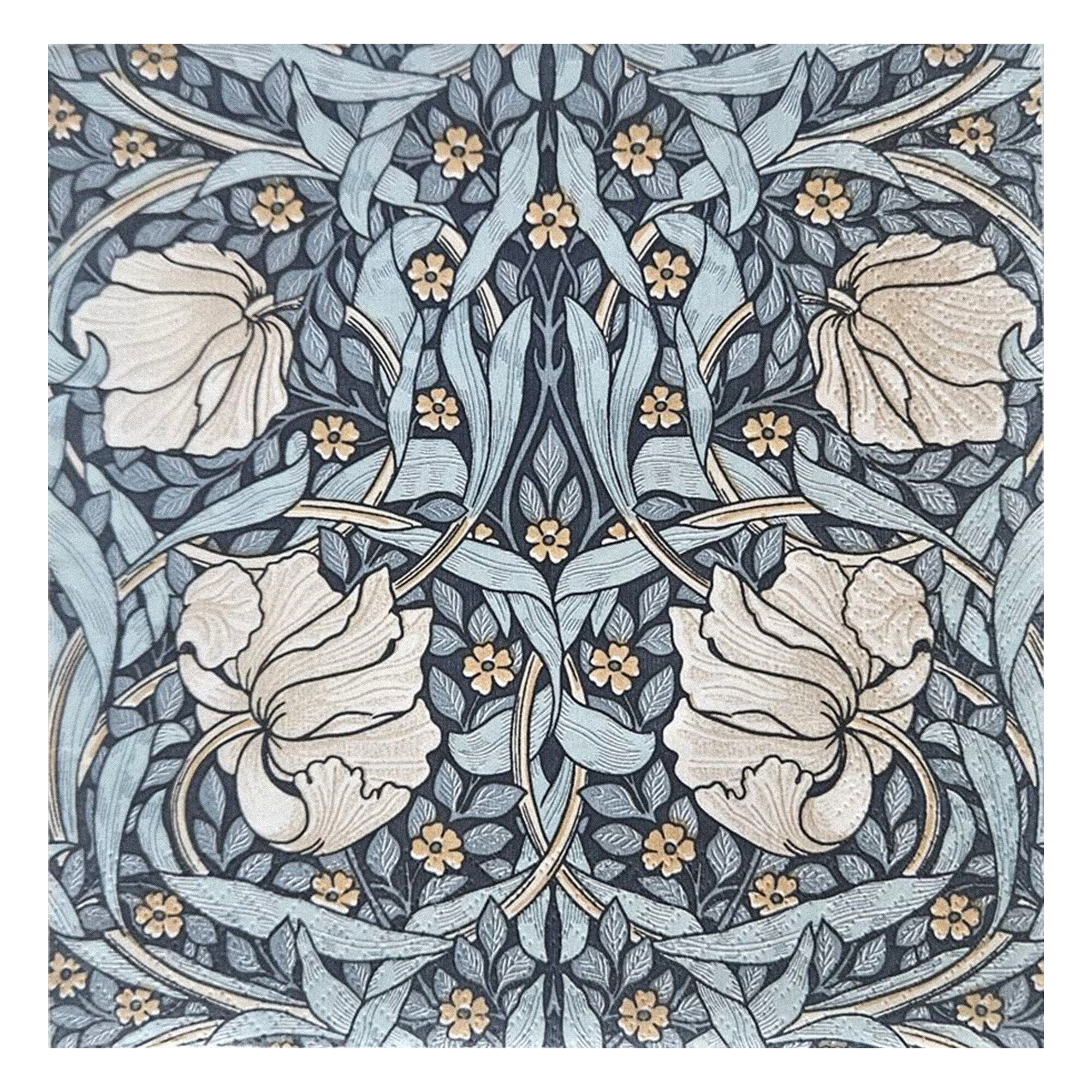 Havi William Morris paper napkin, Pimpernel, 20 kpl, blue | Finnish ...