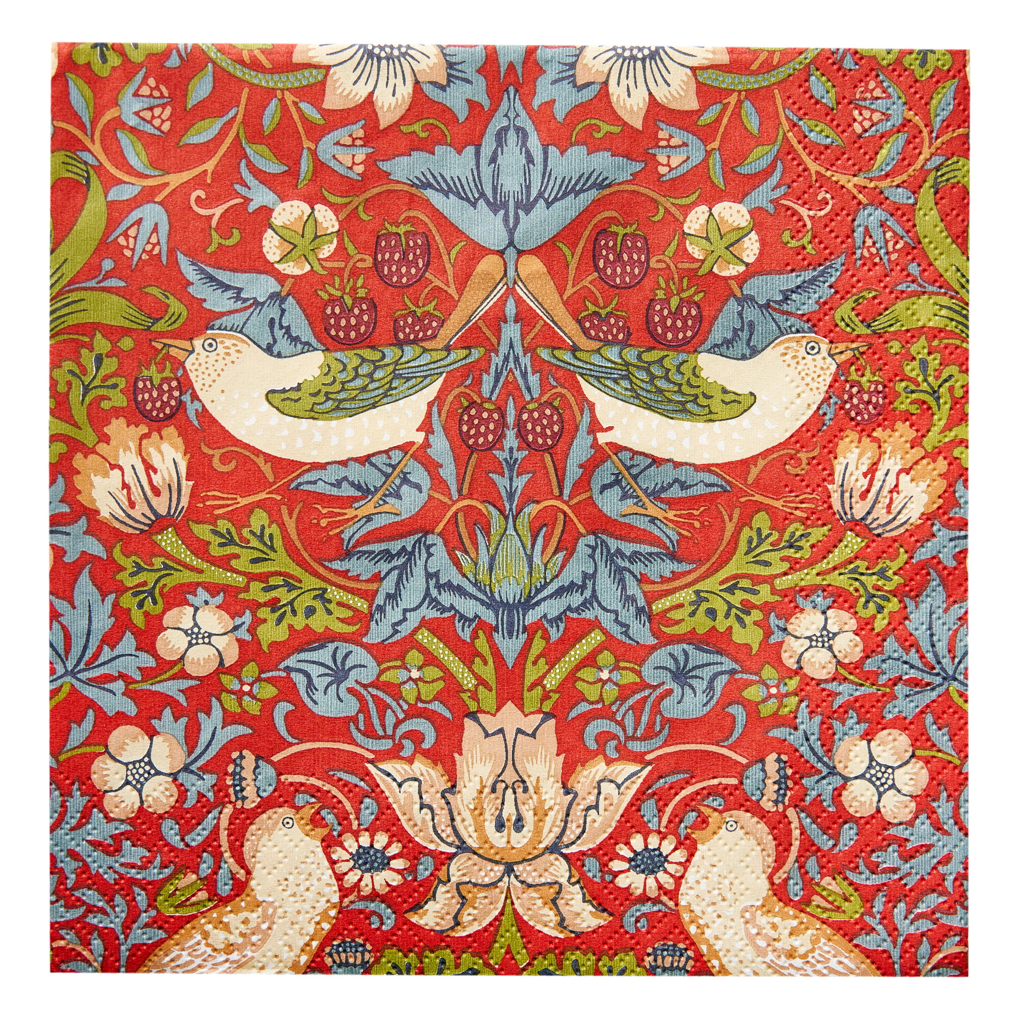 Havi William Morris paper napkin, Strawberry Thief, 20 pcs, red ...